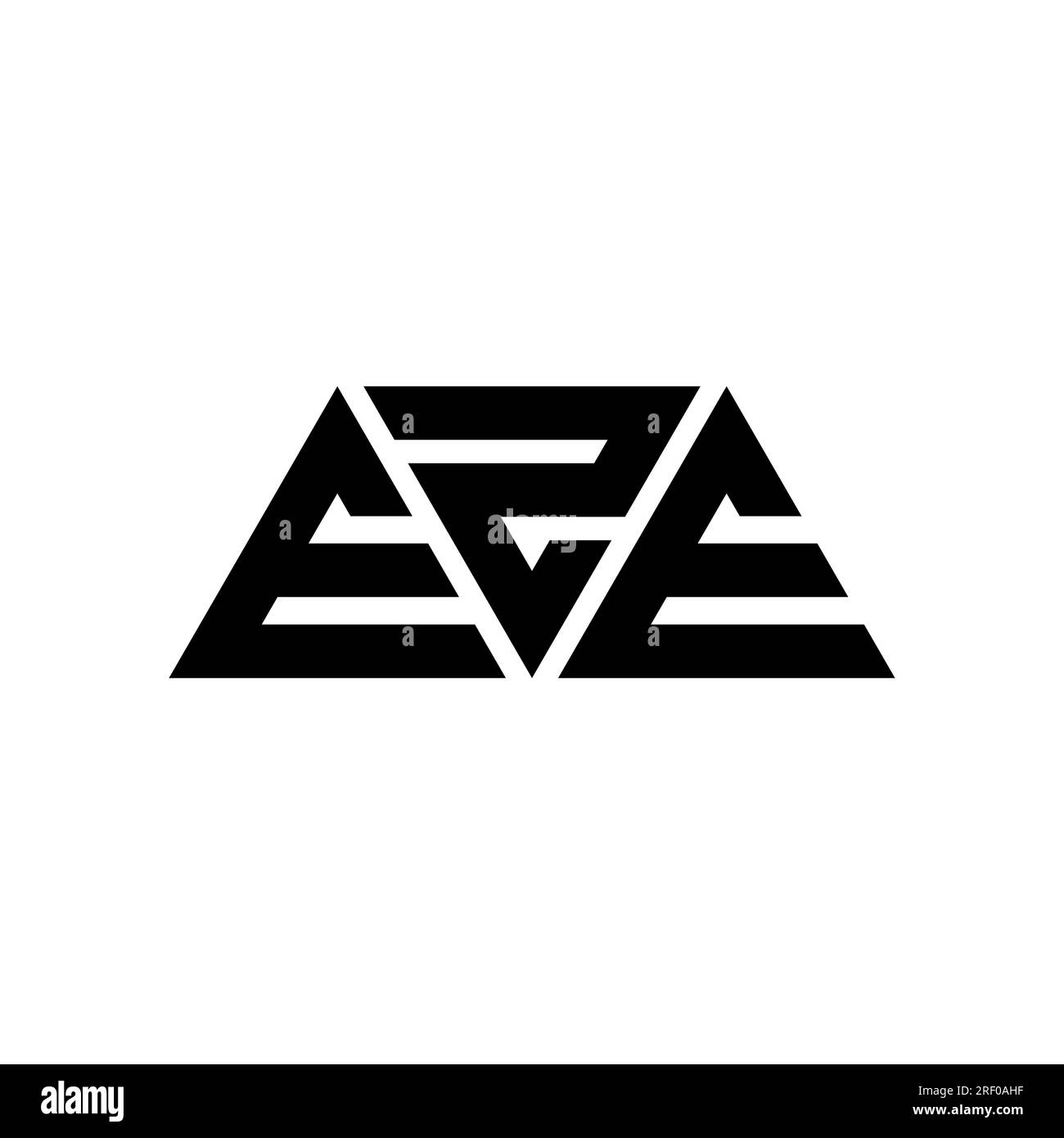 EZE triangle letter logo design with triangle shape. EZE triangle logo ...