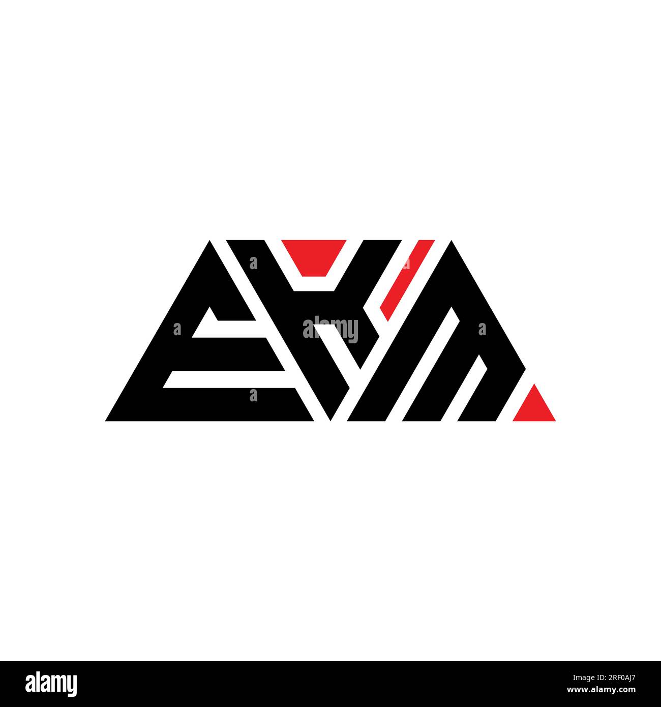 EKM triangle letter logo design with triangle shape. EKM triangle logo ...