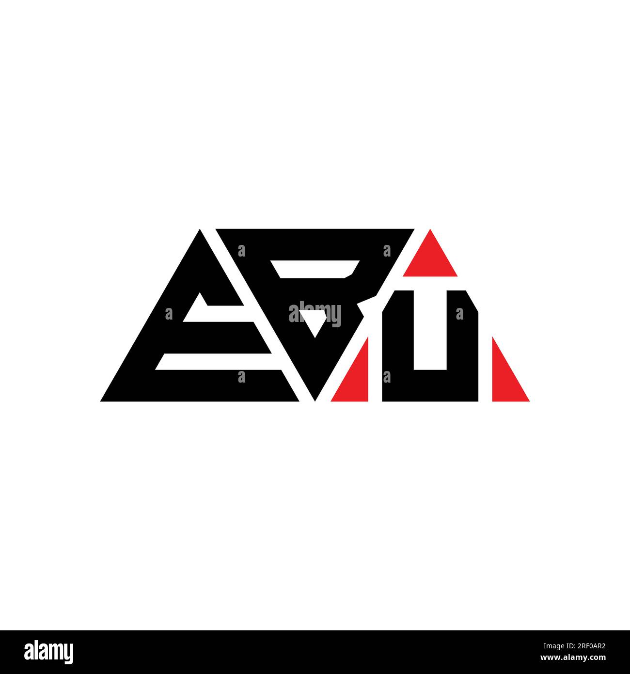EBU triangle letter logo design with triangle shape. EBU triangle logo ...