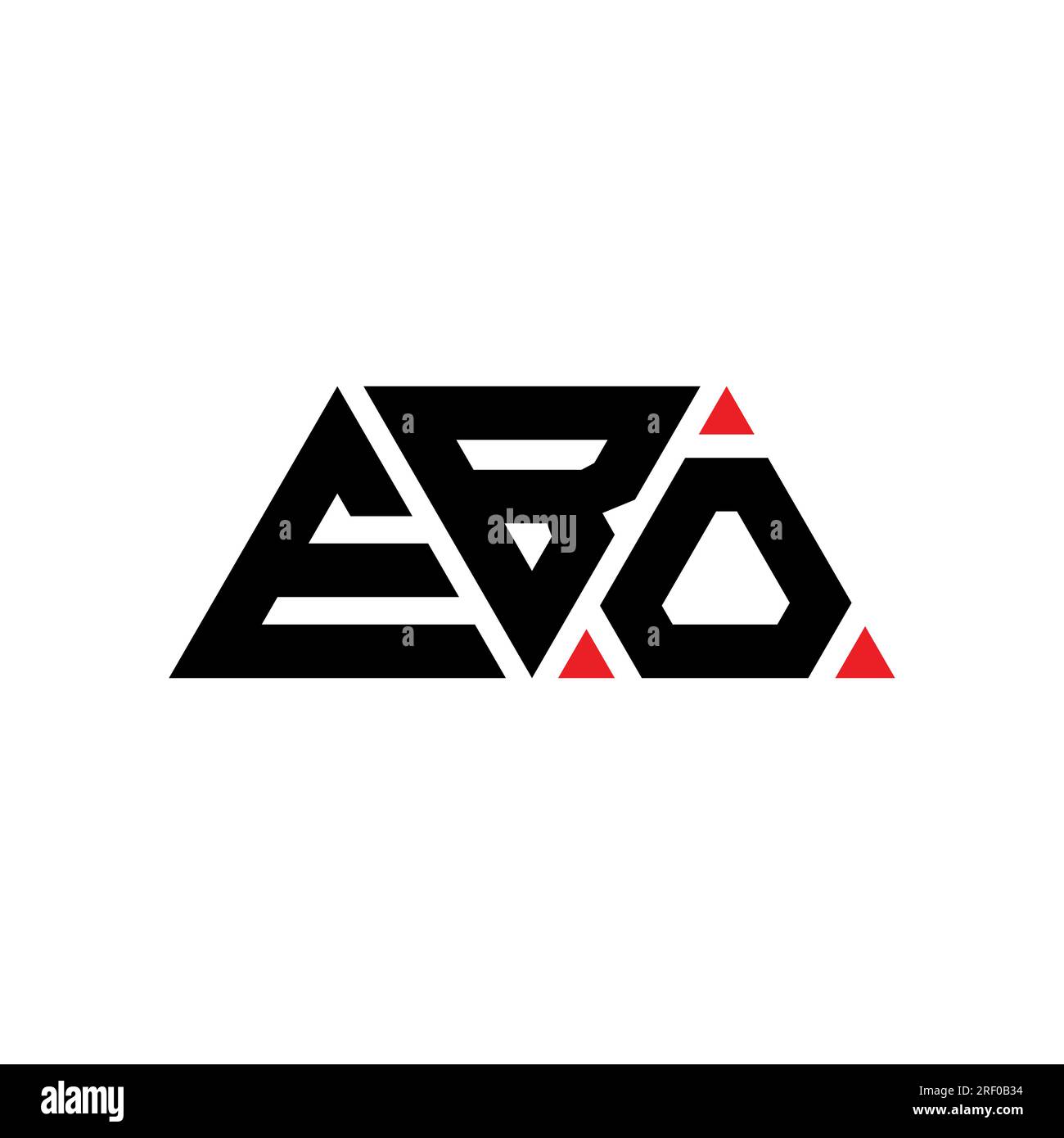 EBO triangle letter logo design with triangle shape. EBO triangle logo ...