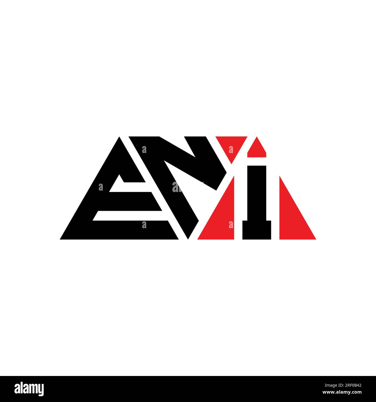 ENI triangle letter logo design with triangle shape. ENI triangle logo ...