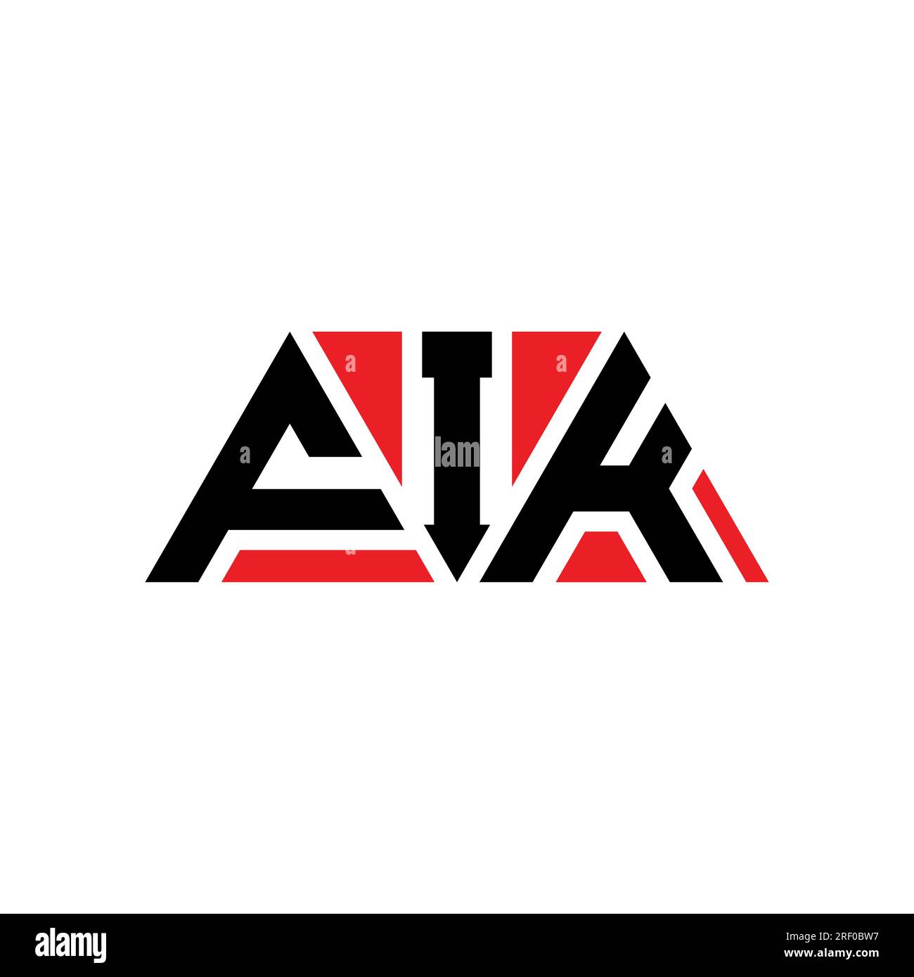 FIK triangle letter logo design with triangle shape. FIK triangle logo ...