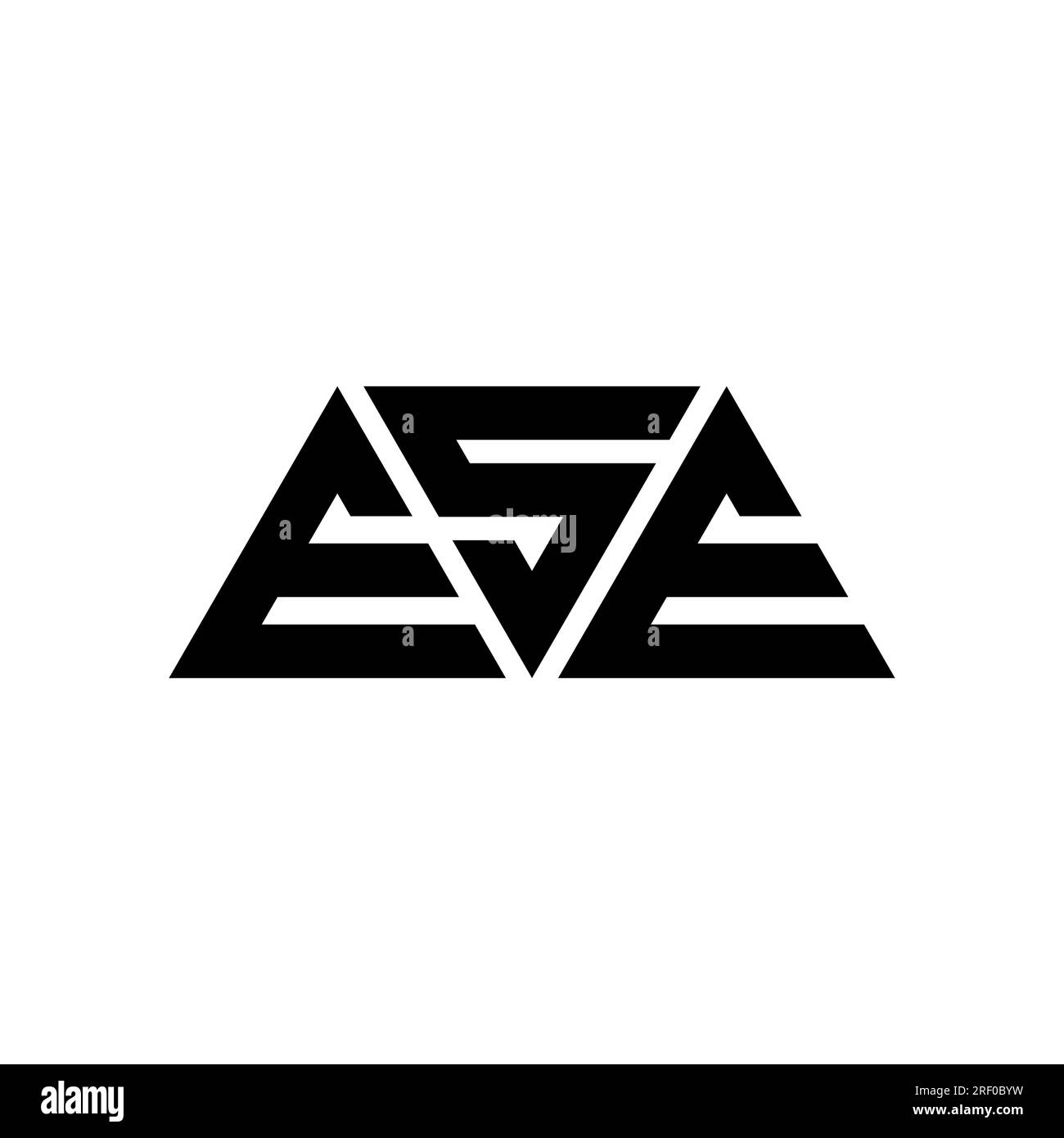 ESE triangle letter logo design with triangle shape. ESE triangle logo ...