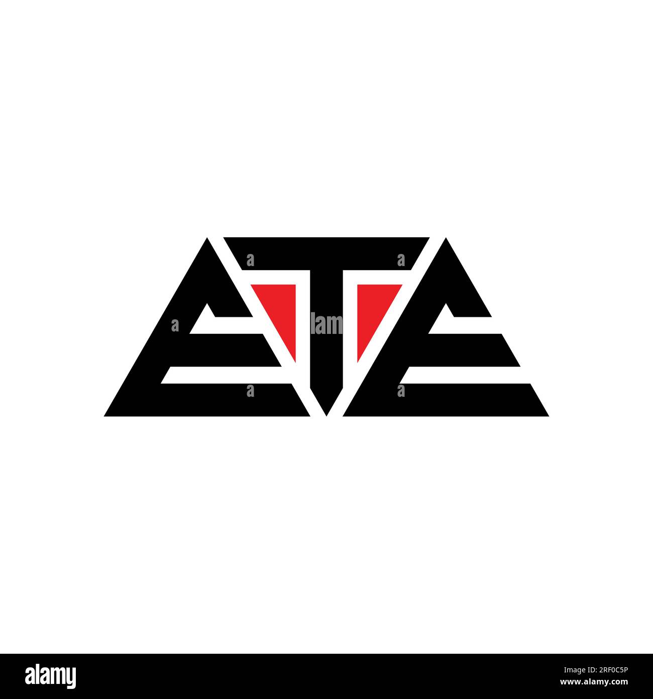 ETE triangle letter logo design with triangle shape. ETE triangle logo ...