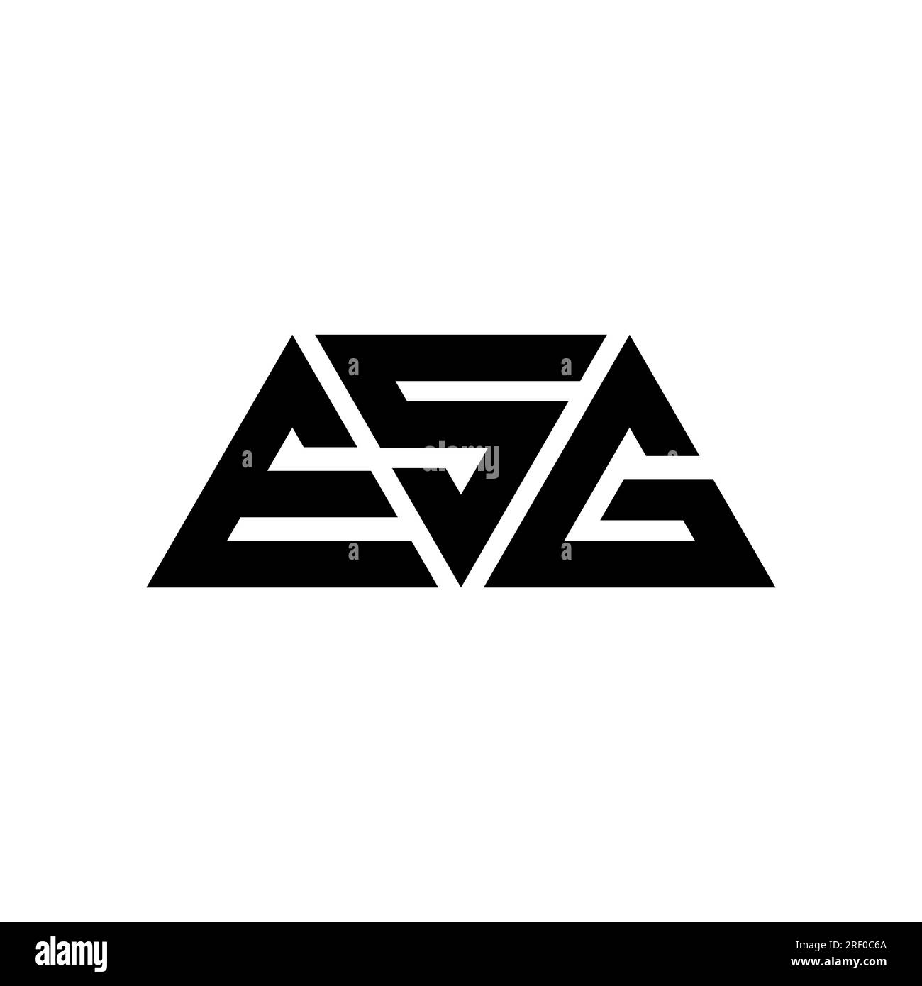 ESG triangle letter logo design with triangle shape. ESG triangle logo ...