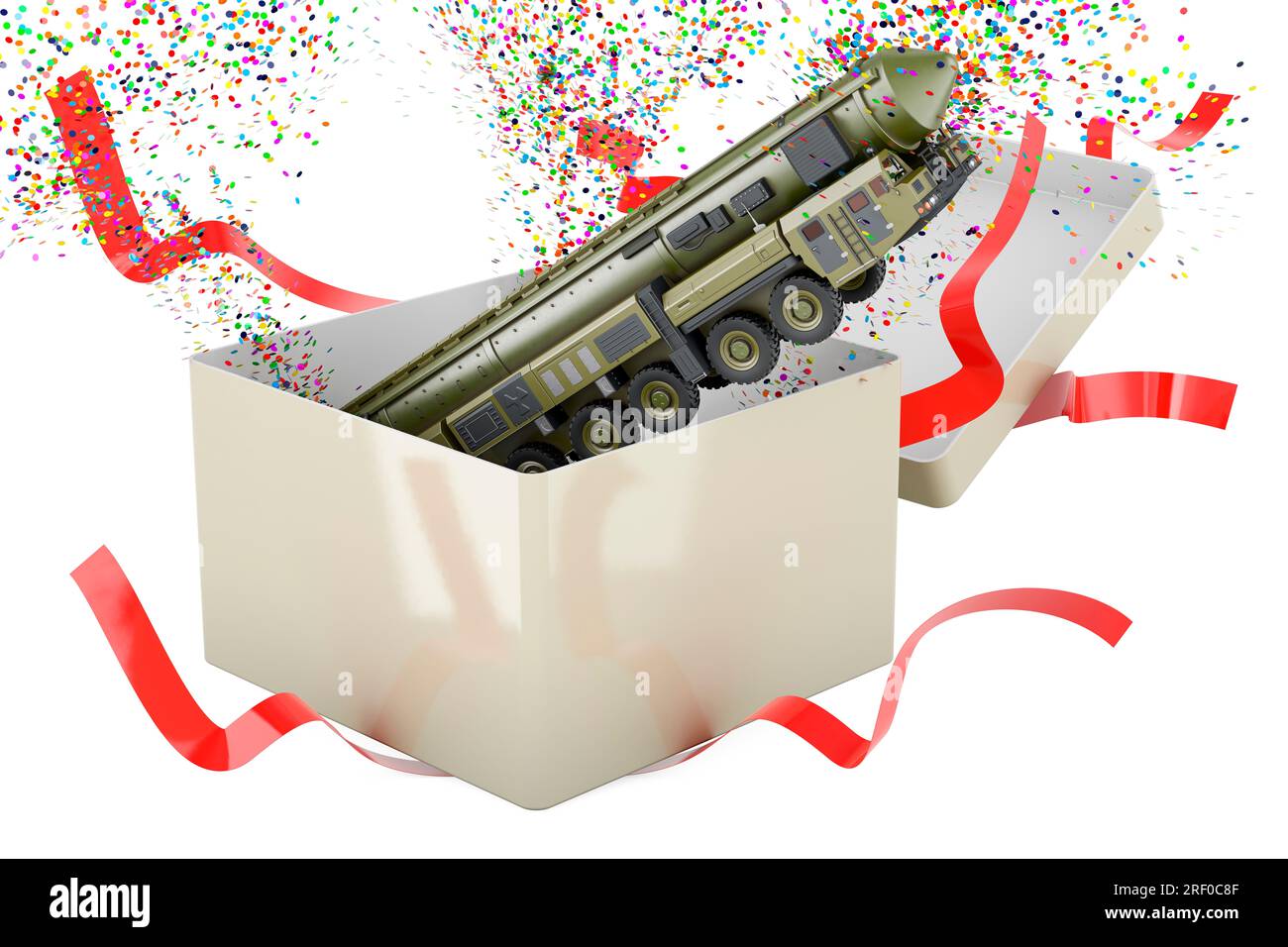 Scud missile, mobile short-range ballistic missile system inside gift ...