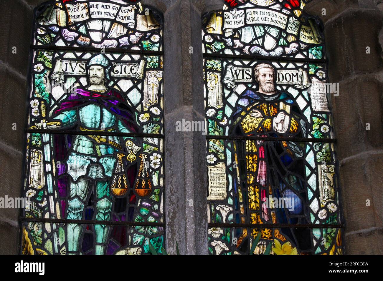 The stained glass windows in the Church of St Michael & All Angels in ...