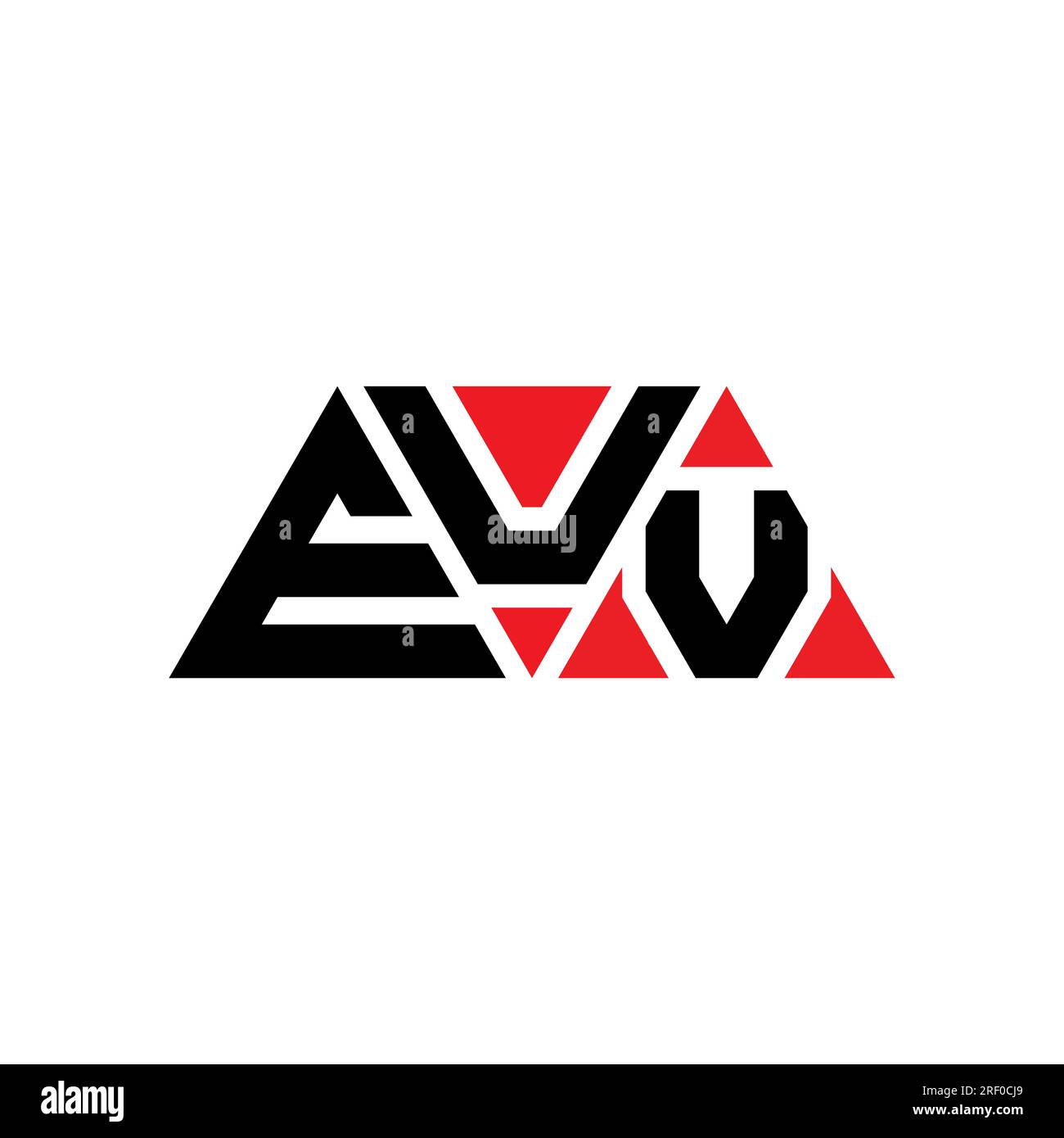 EUV triangle letter logo design with triangle shape. EUV triangle logo ...