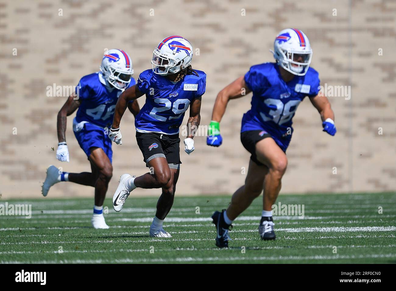 Buffalo Bills cornerback Ja'Marcus Ingram, left, cornerback Alex Austin ...