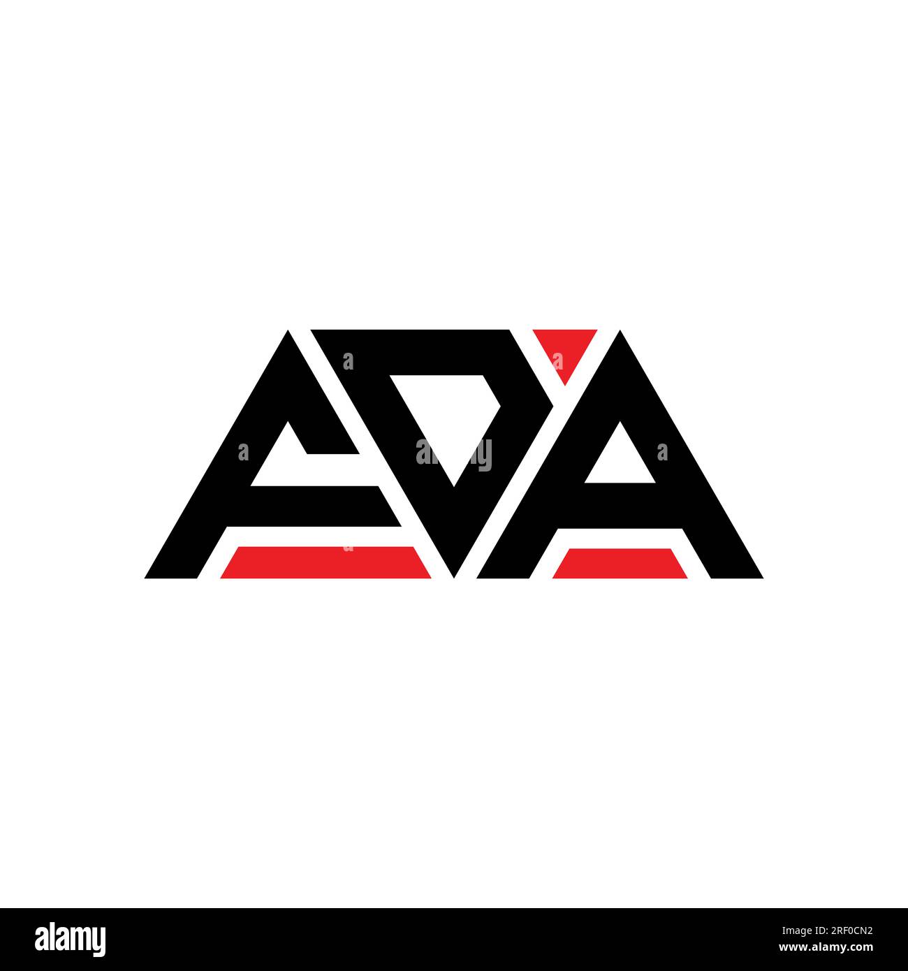 FDA triangle letter logo design with triangle shape. FDA triangle logo ...