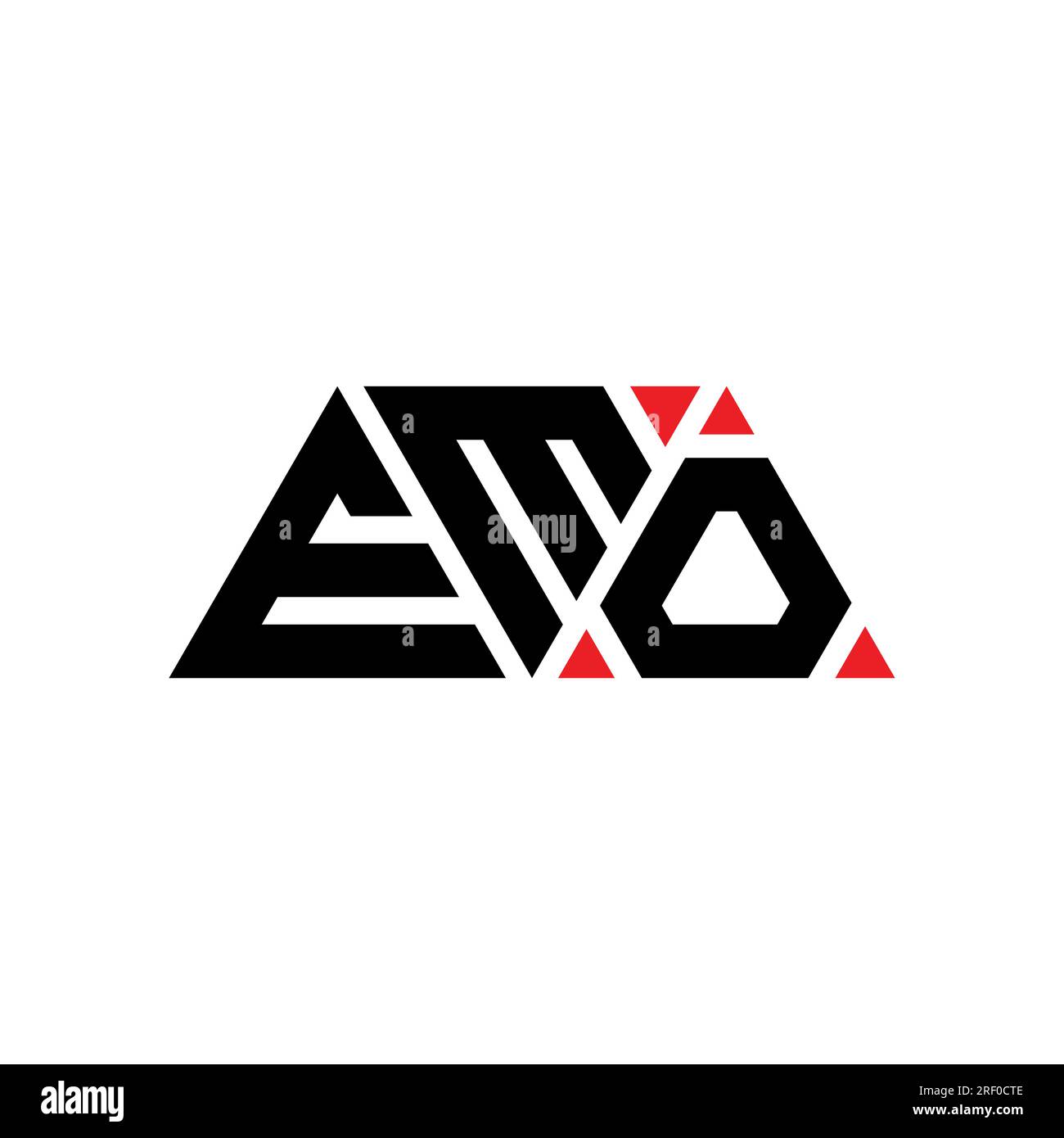 EMO triangle letter logo design with triangle shape. EMO triangle logo ...