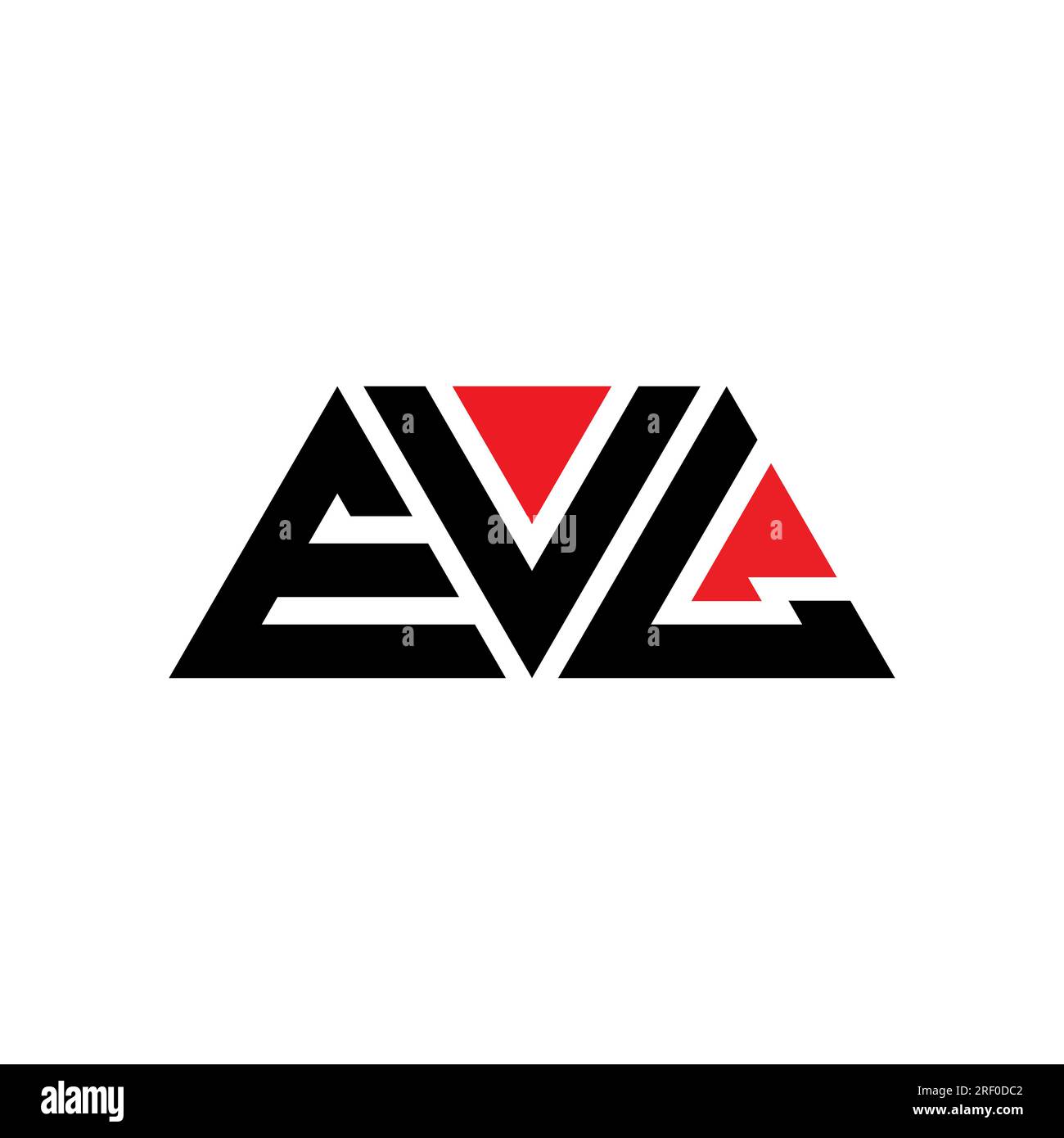 EVL triangle letter logo design with triangle shape. EVL triangle logo ...