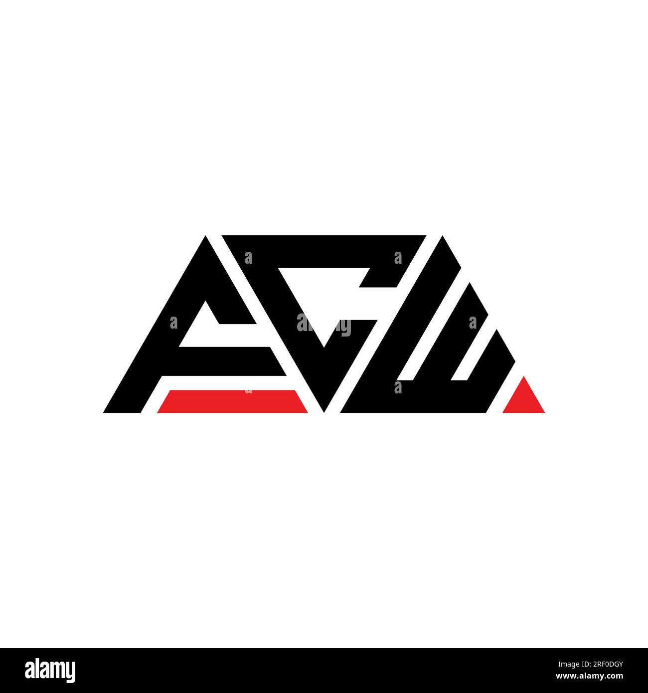 FCW triangle letter logo design with triangle shape. FCW triangle logo ...
