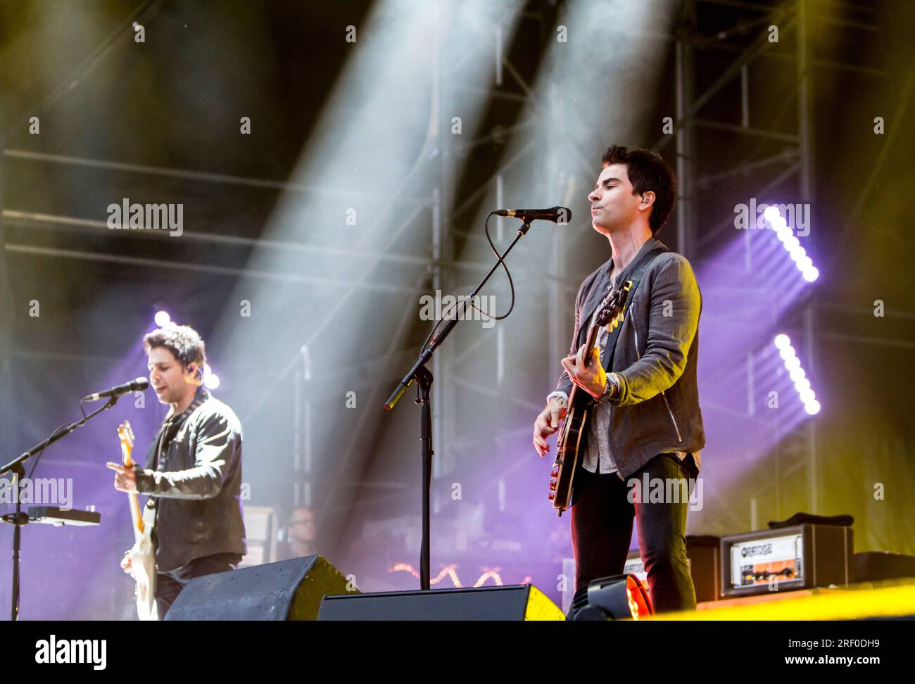 Welsh rock band the Stereophonics perform at Y-NOT music festival Stock ...