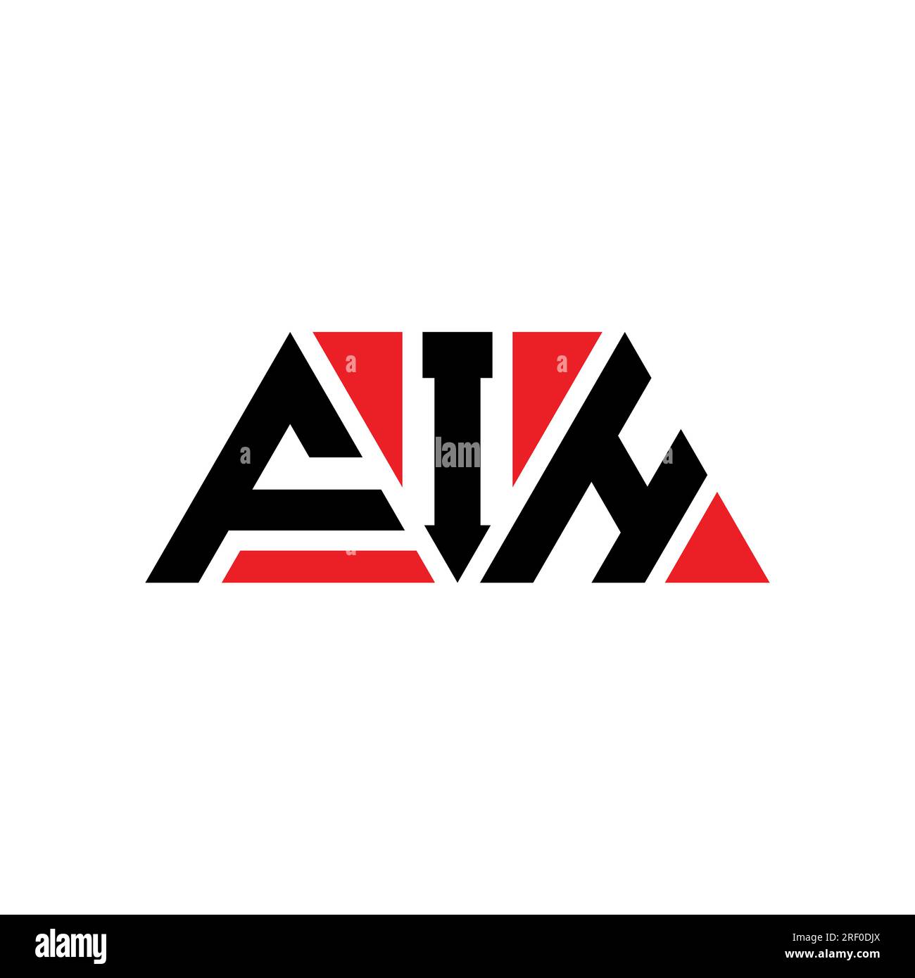 FIH triangle letter logo design with triangle shape. FIH triangle logo ...