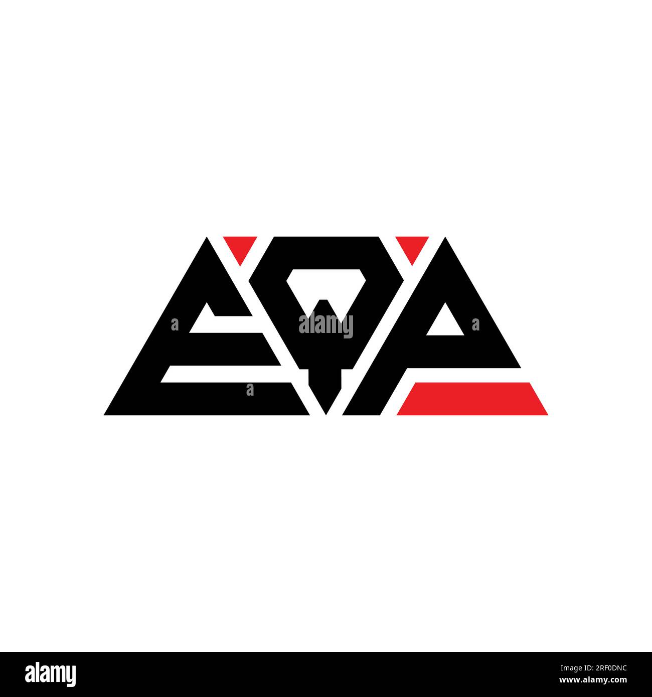 EQP triangle letter logo design with triangle shape. EQP triangle logo ...