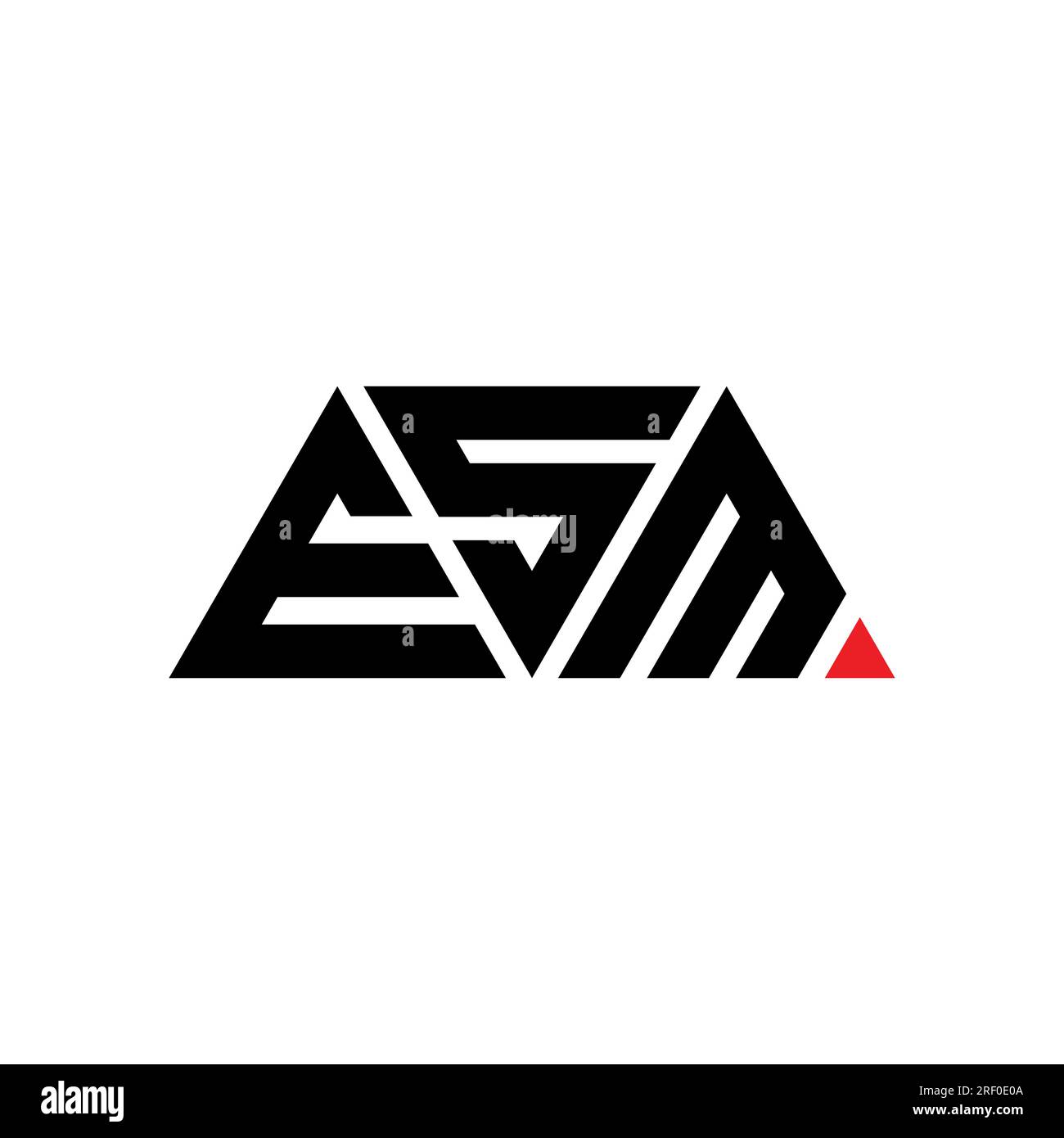 ESM triangle letter logo design with triangle shape. ESM triangle logo ...
