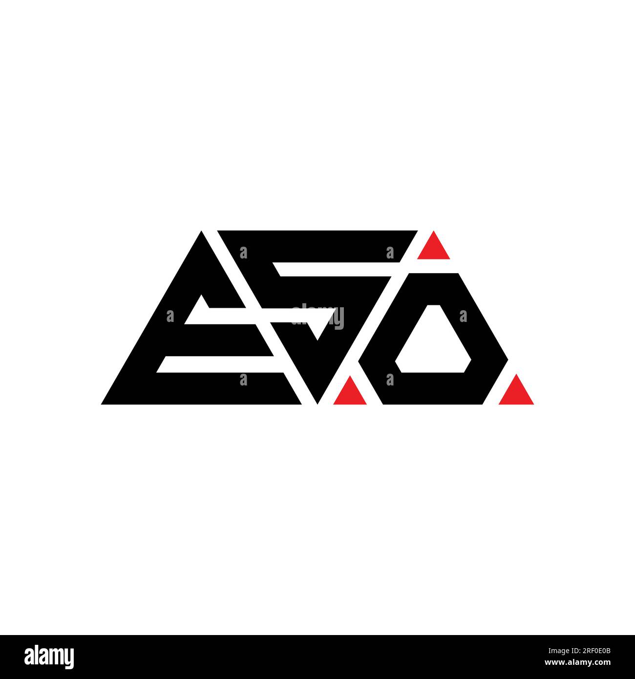 ESO triangle letter logo design with triangle shape. ESO triangle logo ...
