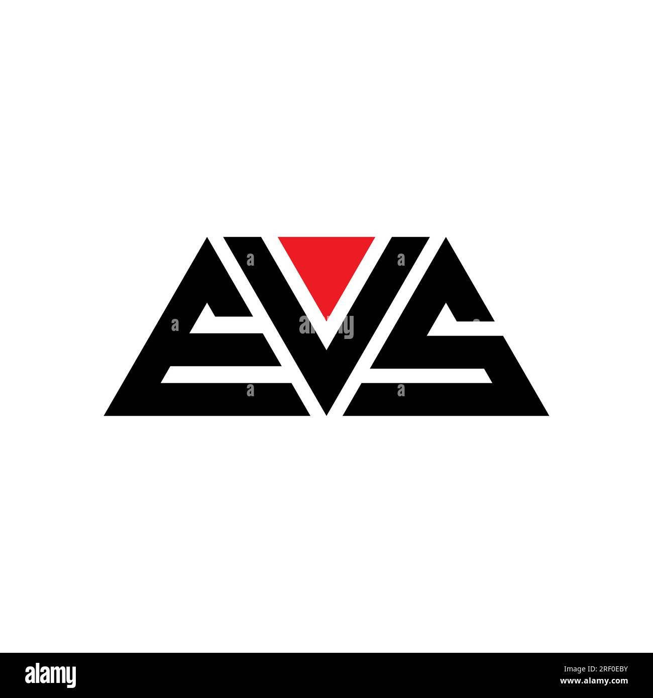 EVS triangle letter logo design with triangle shape. EVS triangle logo ...