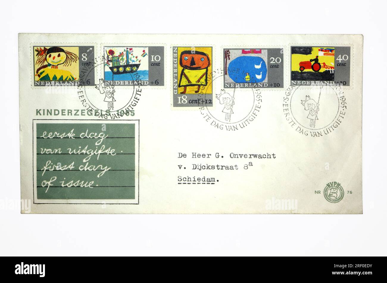Netherlands 1965 child care first day cover postage stamps stamp ...