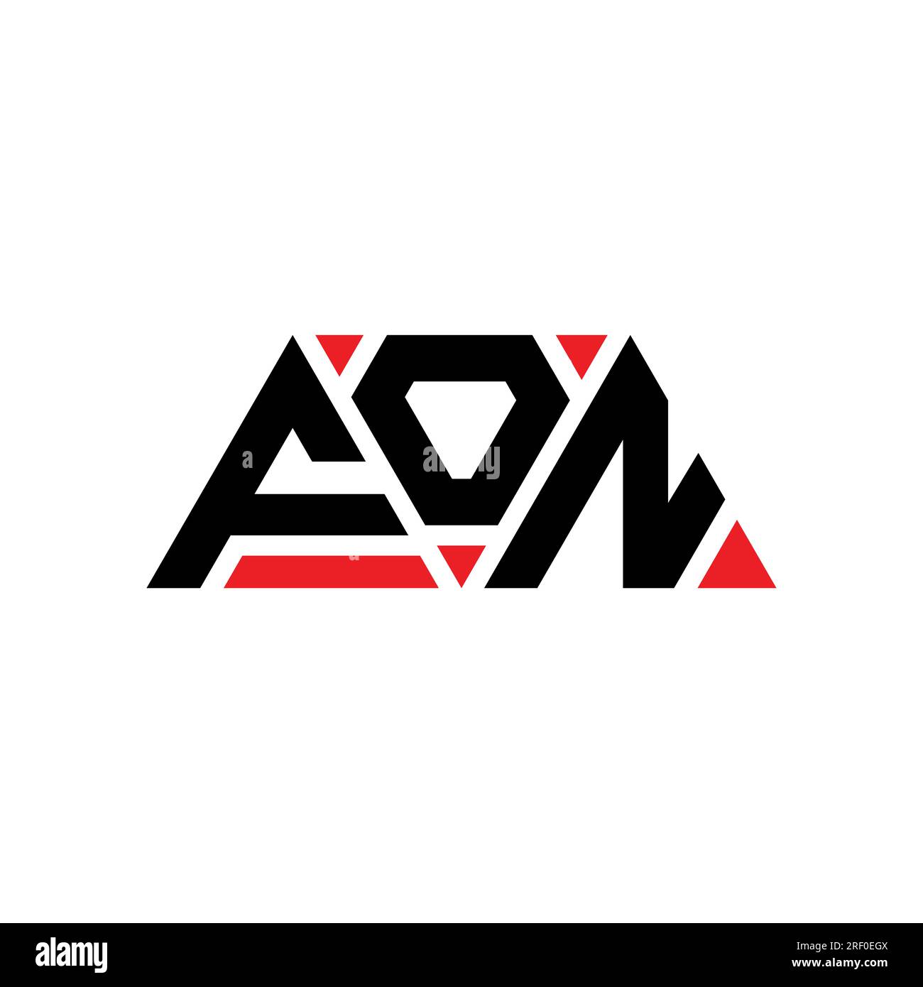 FON triangle letter logo design with triangle shape. FON triangle logo ...