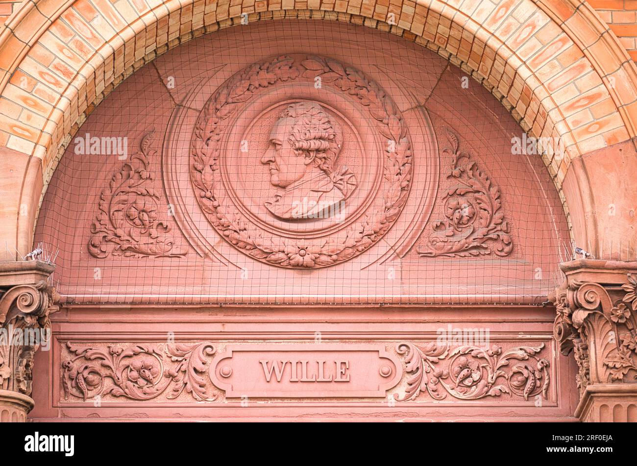 Carving of 19th century German landscape painter & illustrator August ...