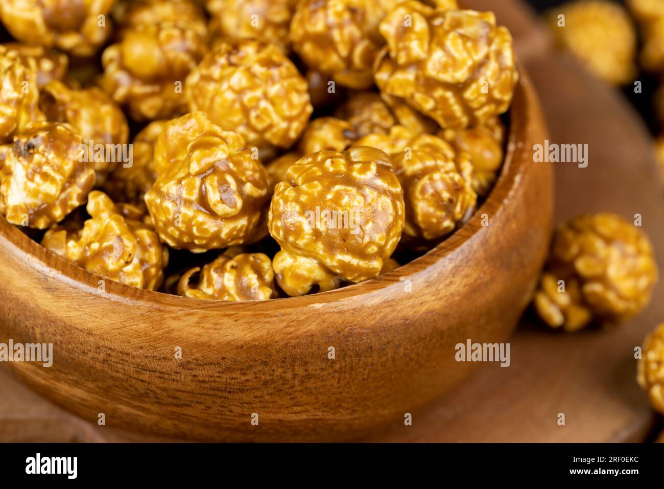 delicious sweet popcorn with lots of caramel, caramel flavor of popcorn ...