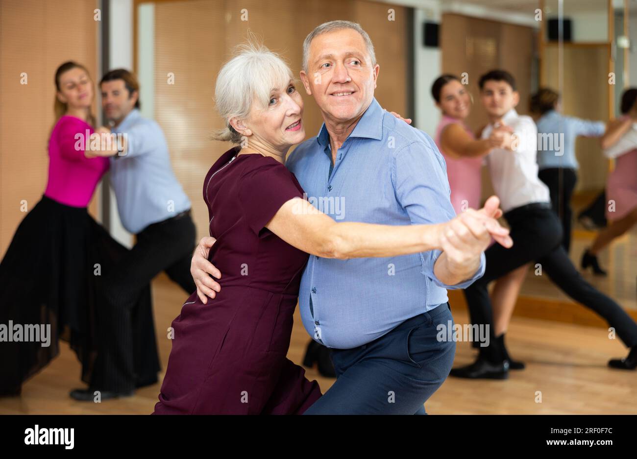 mature women with partner dance Tango Stock Photo - Alamy