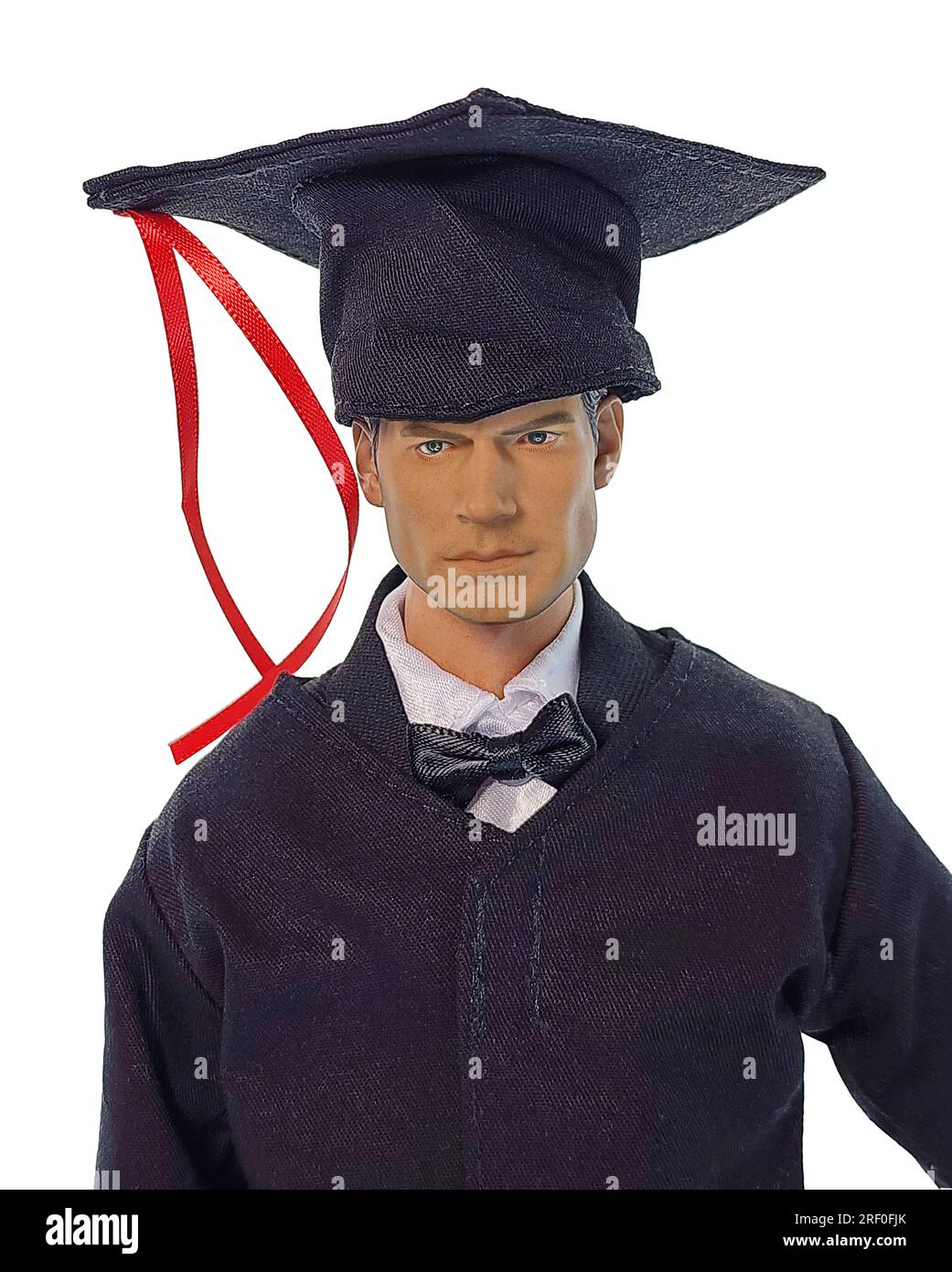 Wearing a Graduation Cap and Gown for graduating Stock Photo - Alamy