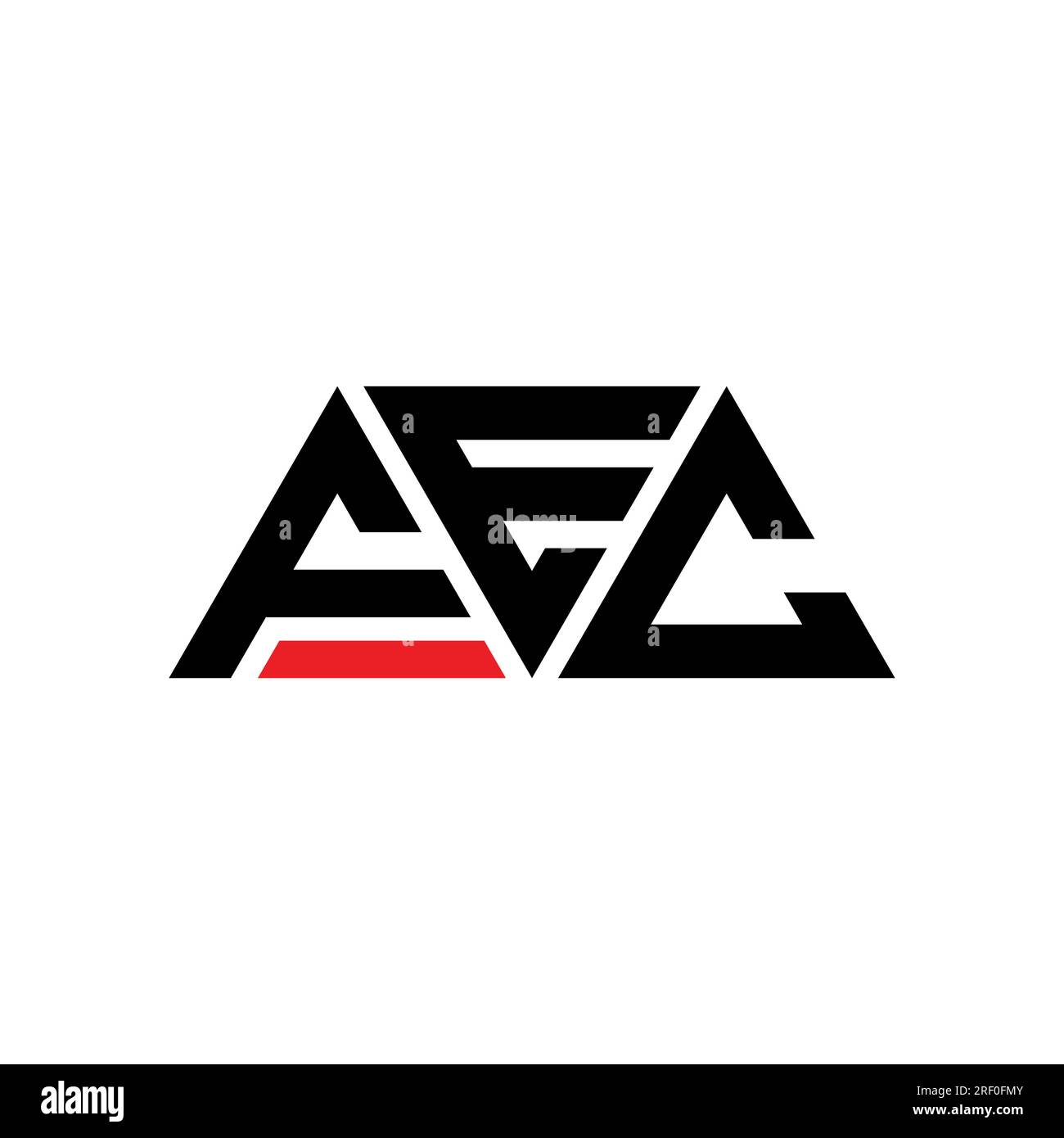 FEC triangle letter logo design with triangle shape. FEC triangle logo ...