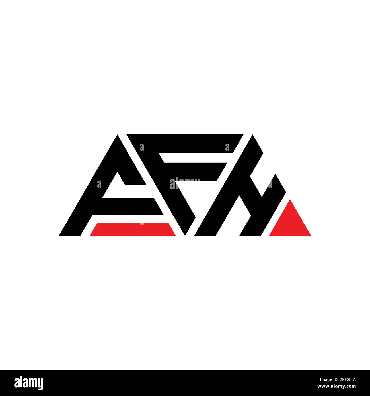 FFH triangle letter logo design with triangle shape. FFH triangle logo ...