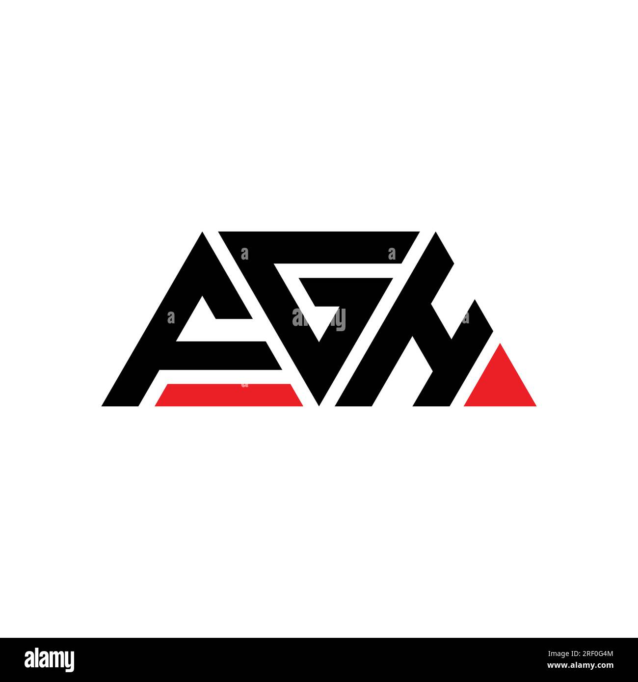 FGH triangle letter logo design with triangle shape. FGH triangle logo ...