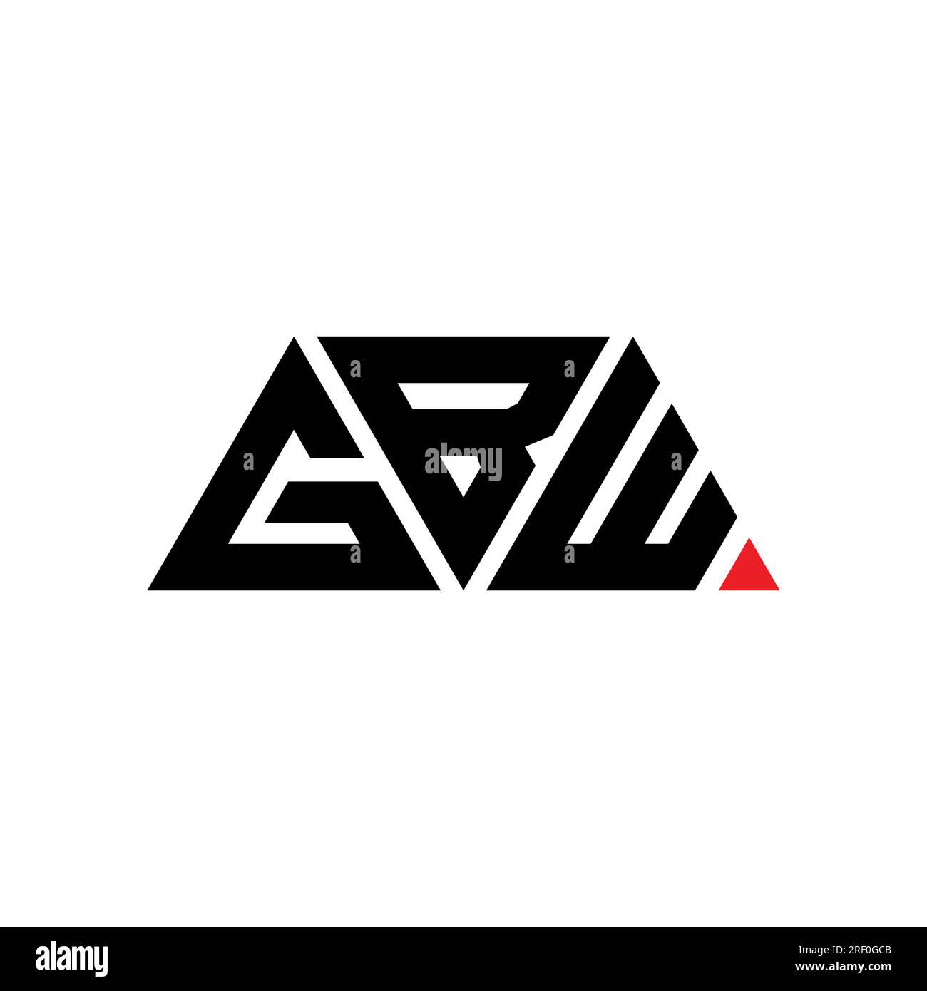 GBW triangle letter logo design with triangle shape. GBW triangle logo ...