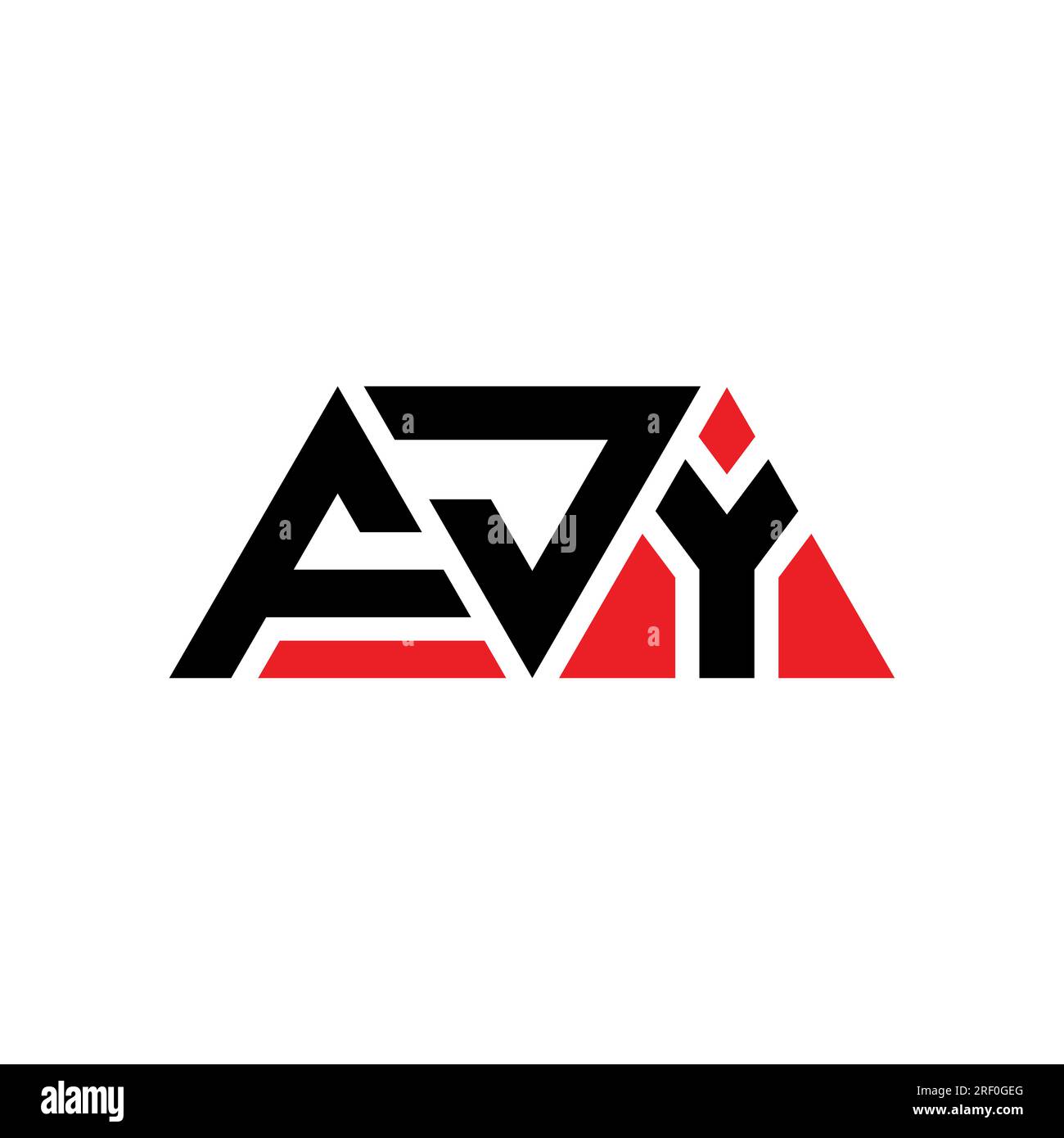 FJY triangle letter logo design with triangle shape. FJY triangle logo ...