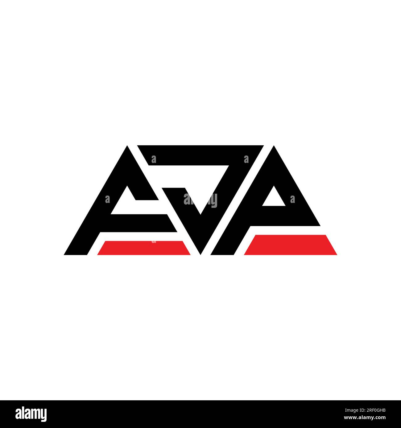 FJP triangle letter logo design with triangle shape. FJP triangle logo ...