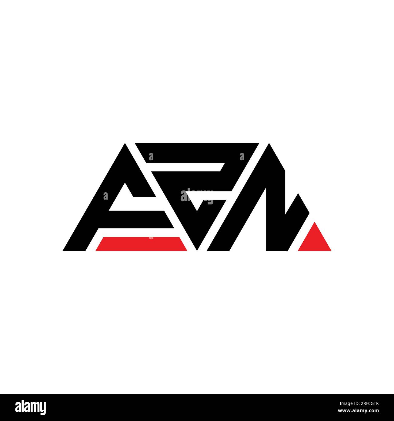 FZN triangle letter logo design with triangle shape. FZN triangle logo ...