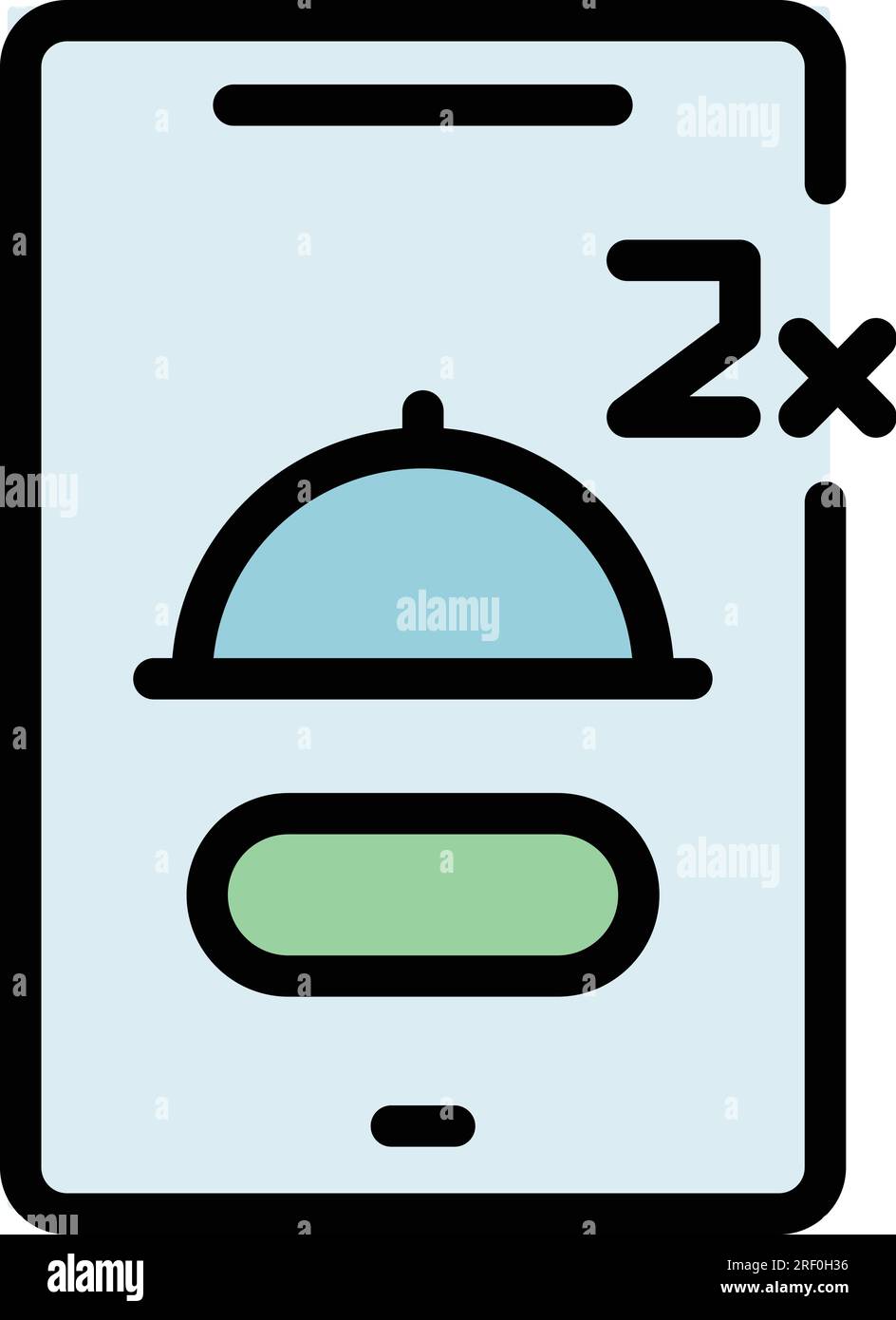 Tablet food order icon outline vector. Online mobile. Delivery home ...