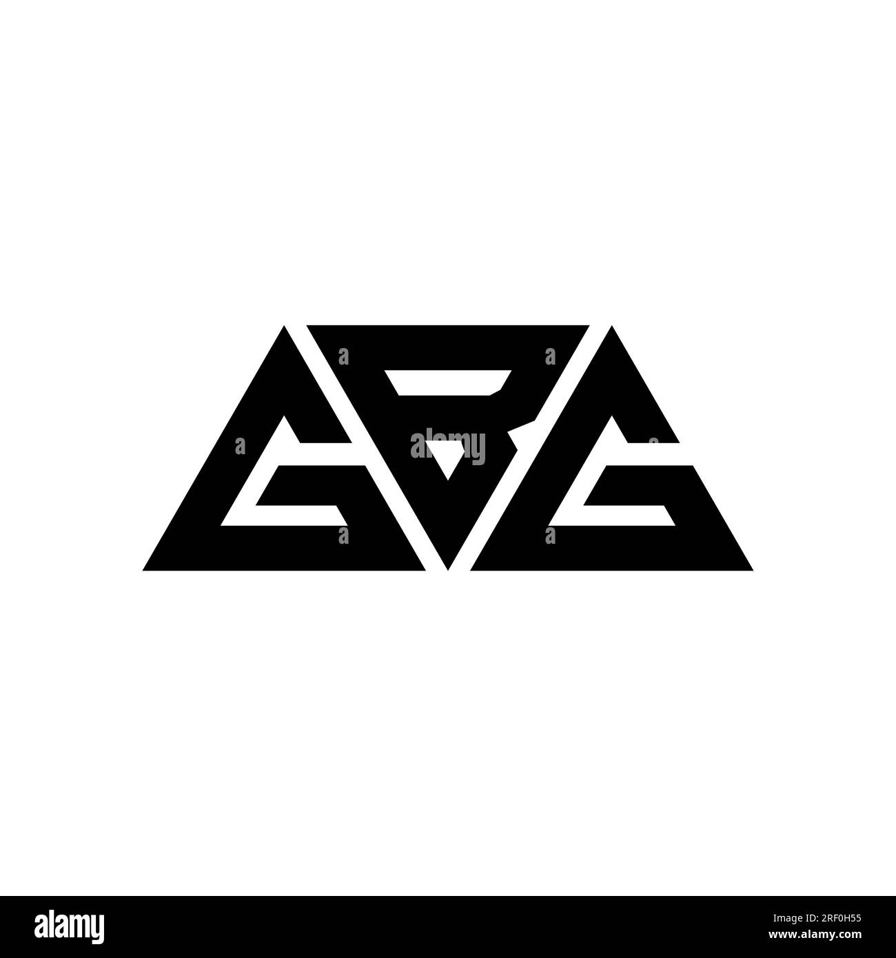 GBG triangle letter logo design with triangle shape. GBG triangle logo ...