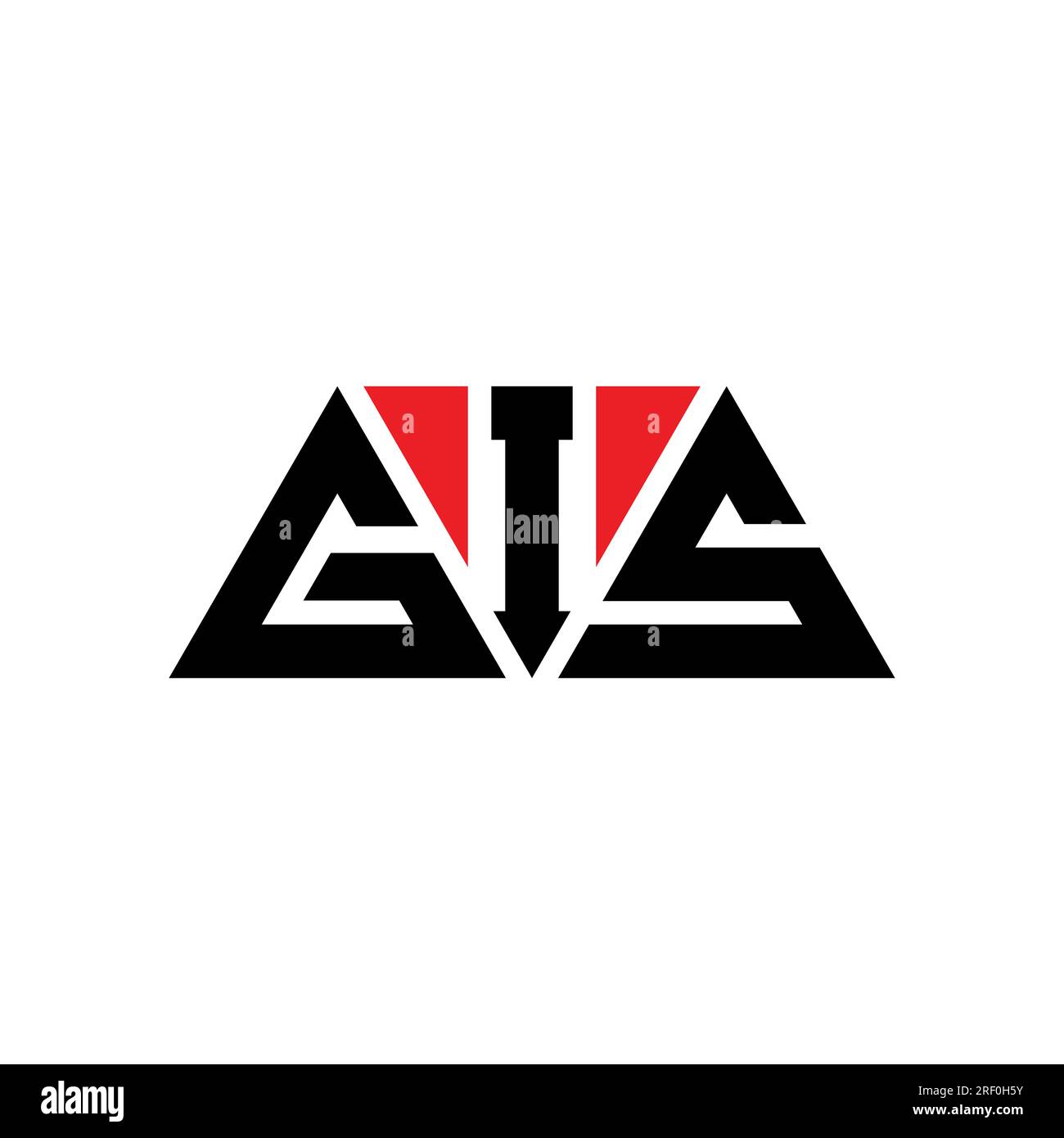 GIS triangle letter logo design with triangle shape. GIS triangle logo ...