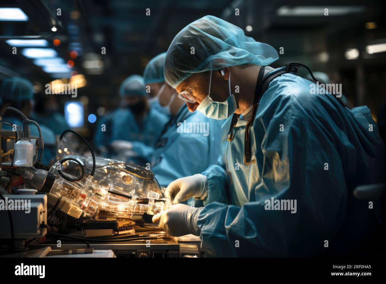 A doctor working diligently with lab equipment, dedicated to finding ...