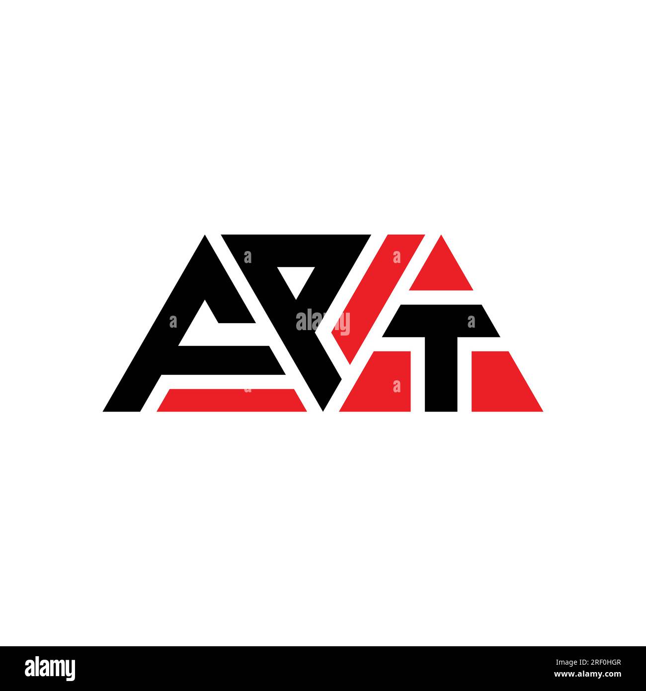 FPT triangle letter logo design with triangle shape. FPT triangle logo ...