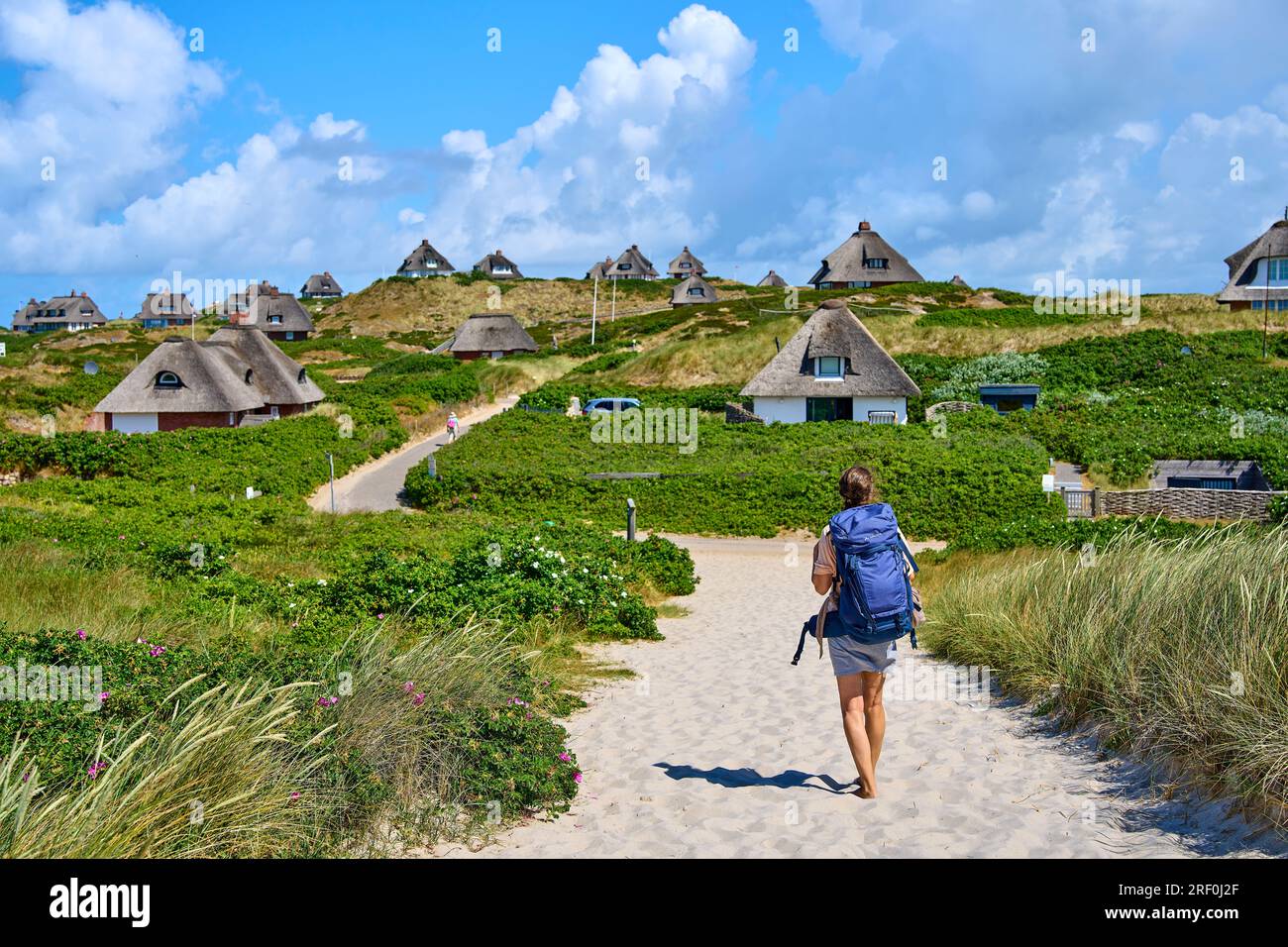 Tourists on the beach on June 27, 2023 in Hörnum, Sylt Island, Germany ...