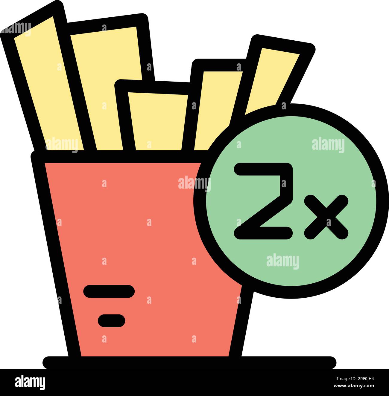 Double food order icon outline vector. Delivery online. Service menu ...