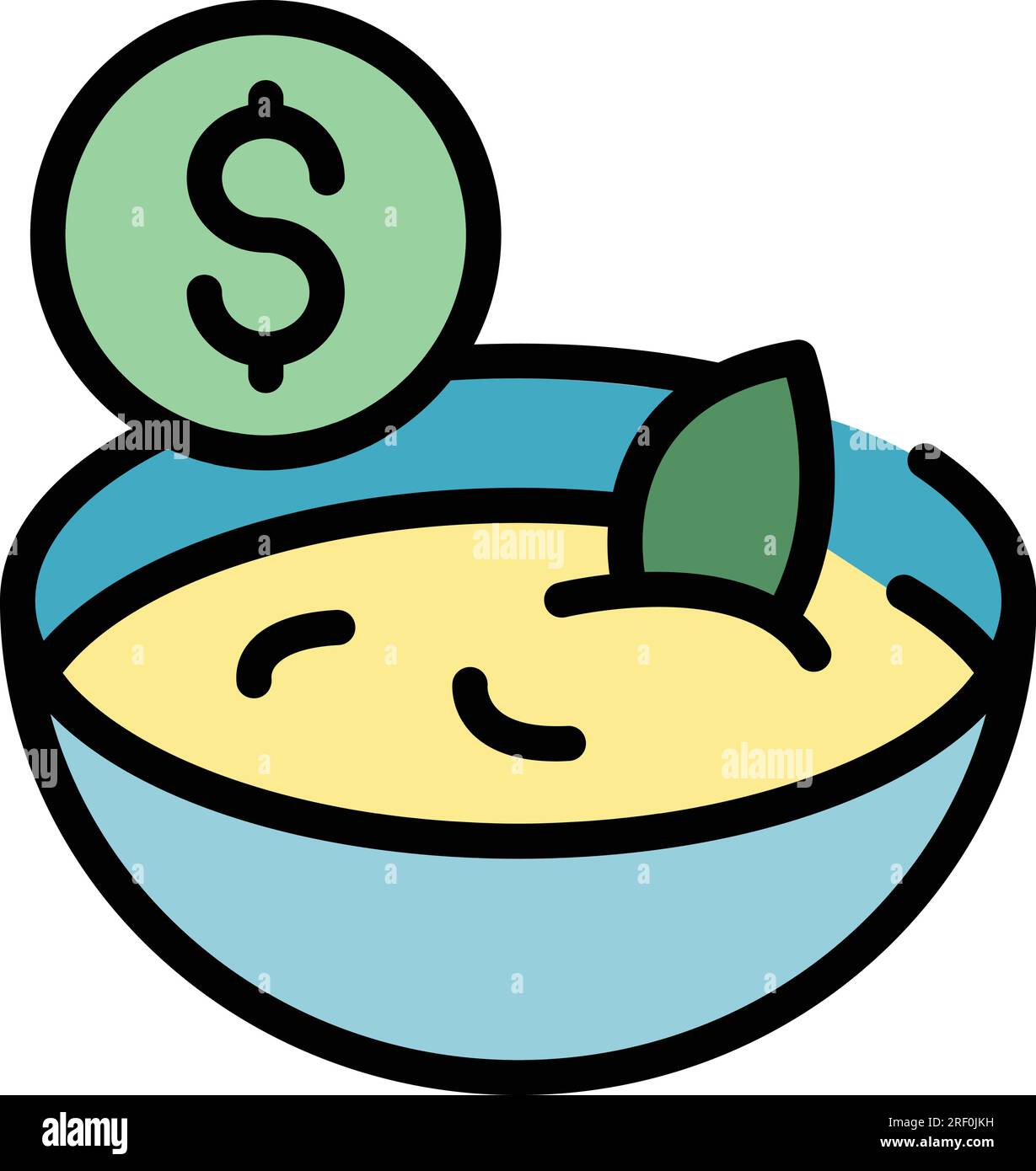 Fast food order icon outline vector. Home payment. Online service color ...