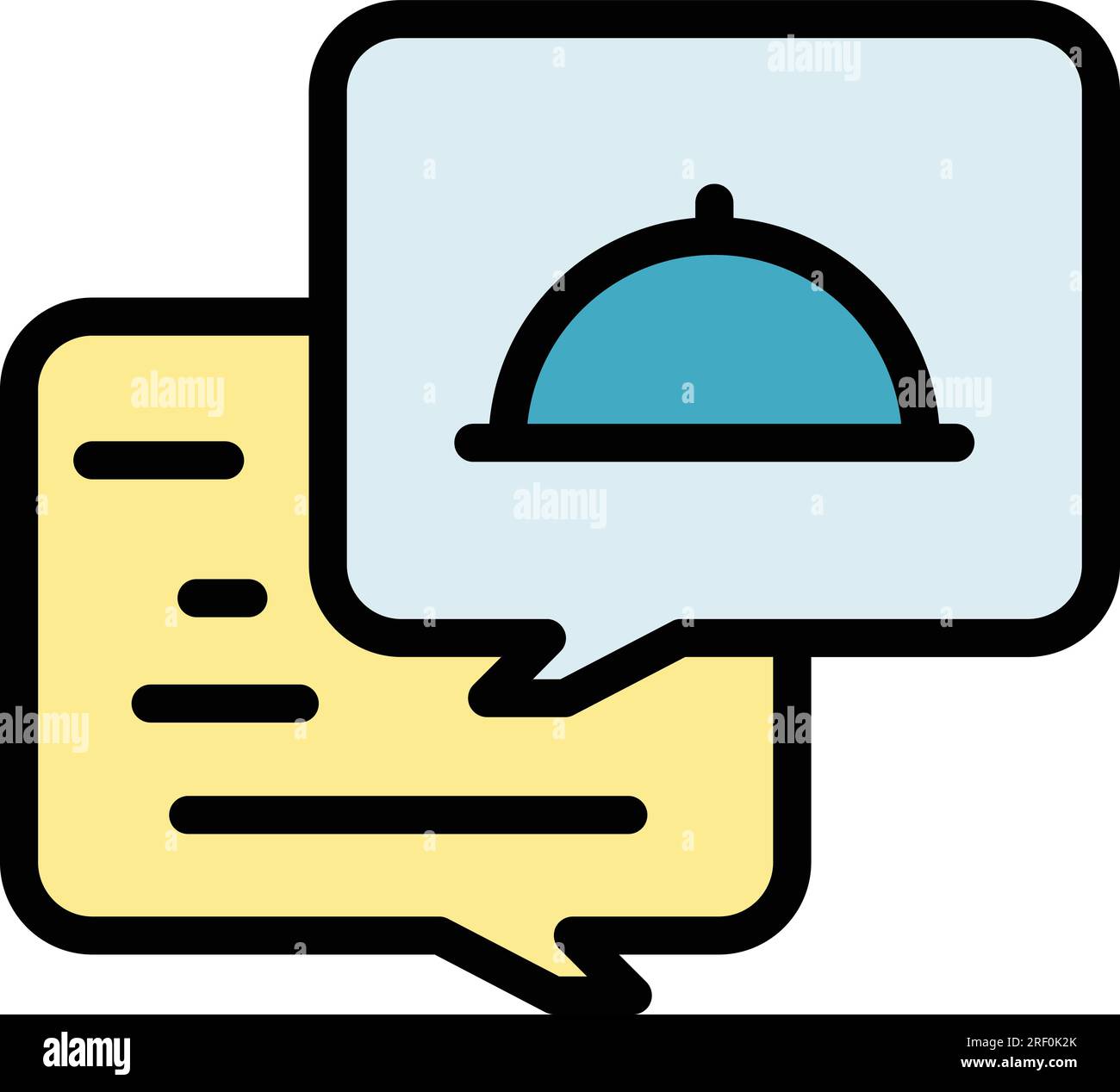 Online lunch order icon outline vector. Food delivery. Menu app color ...