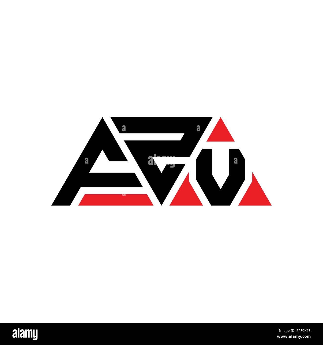 FZV triangle letter logo design with triangle shape. FZV triangle logo ...