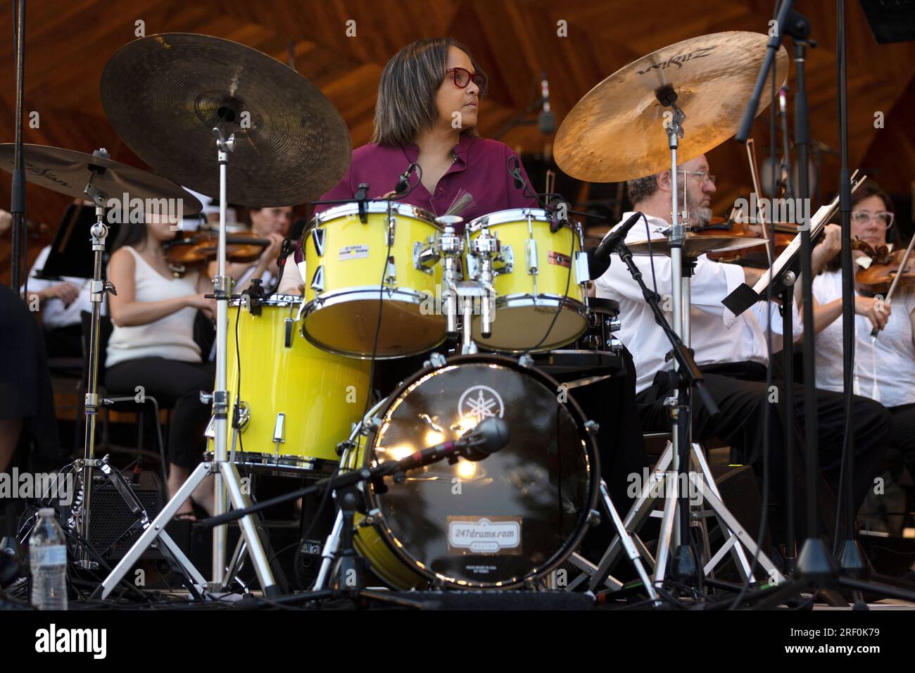 Terri Lyne Carrington plays with the Boston Landmarks Orchestra Stock ...
