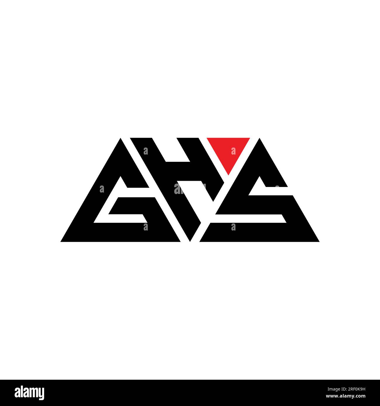 GHS triangle letter logo design with triangle shape. GHS triangle logo ...