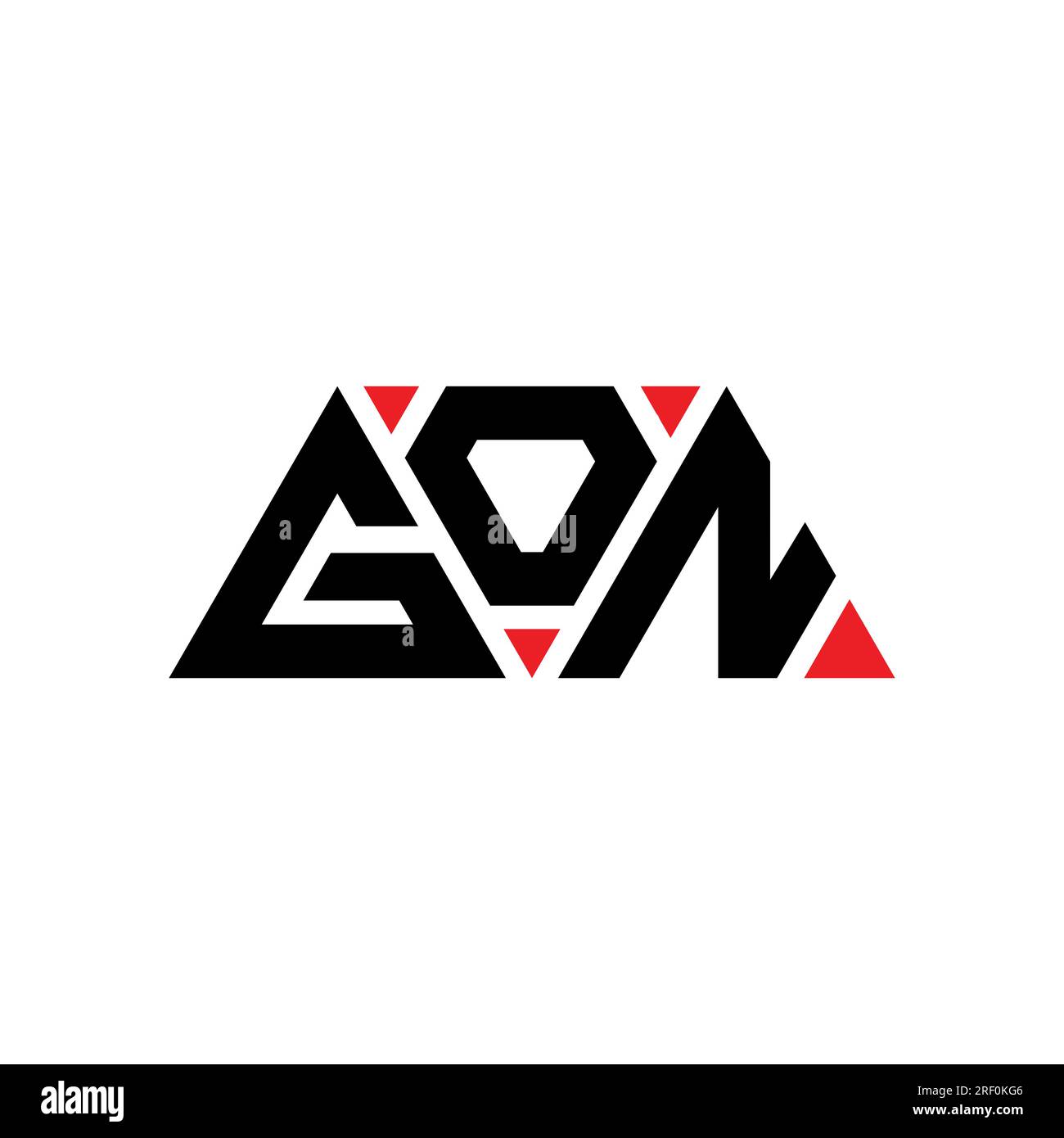 GON triangle letter logo design with triangle shape. GON triangle logo ...