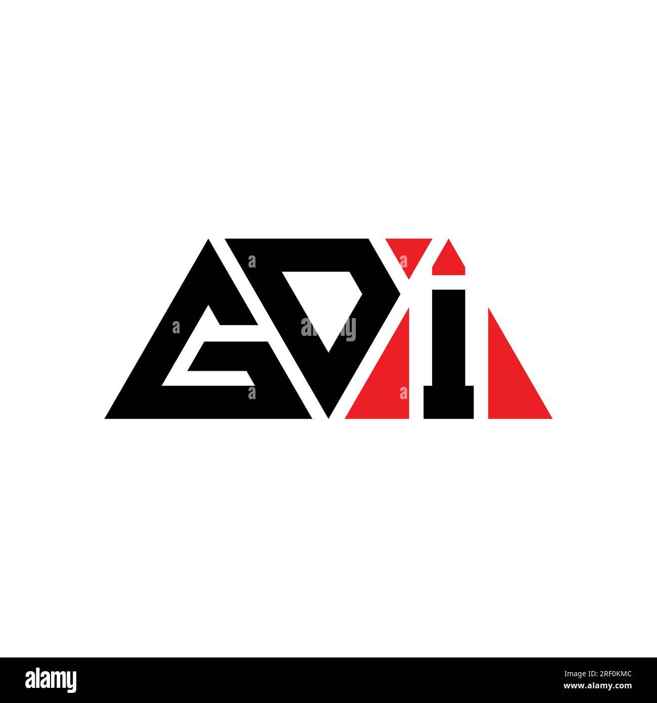 GDI triangle letter logo design with triangle shape. GDI triangle logo ...